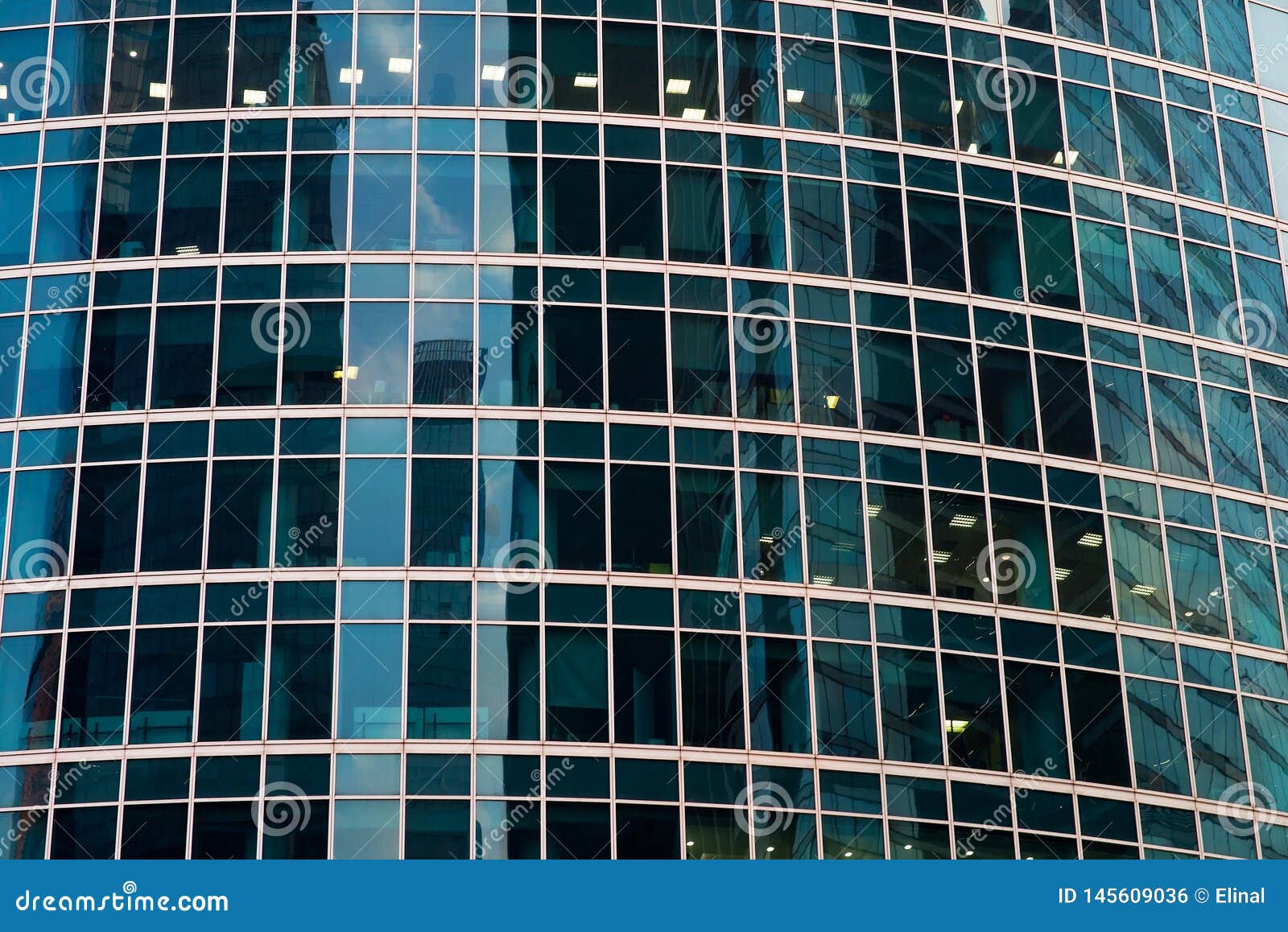 Skyscrapers Reflection Buildings. Abstract Technology Background ...