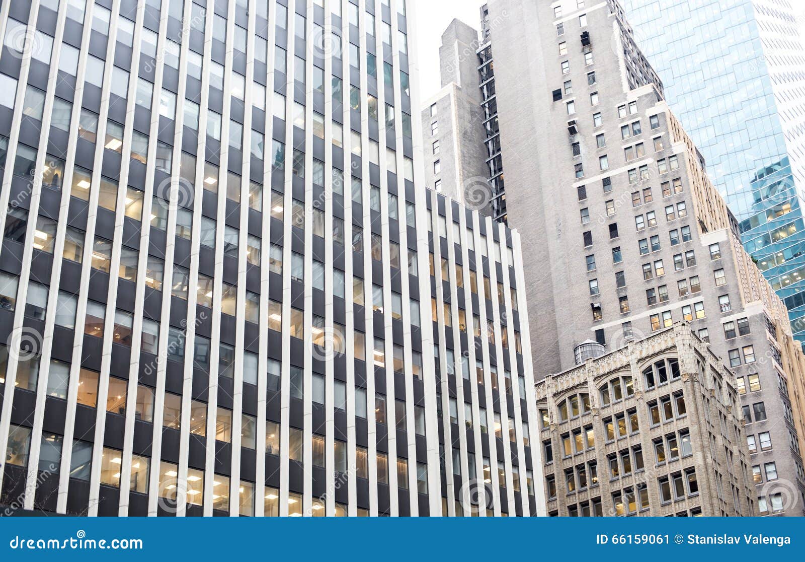 Skyscrapers Rising Up To Sky on Manhattan Stock Image - Image of ...