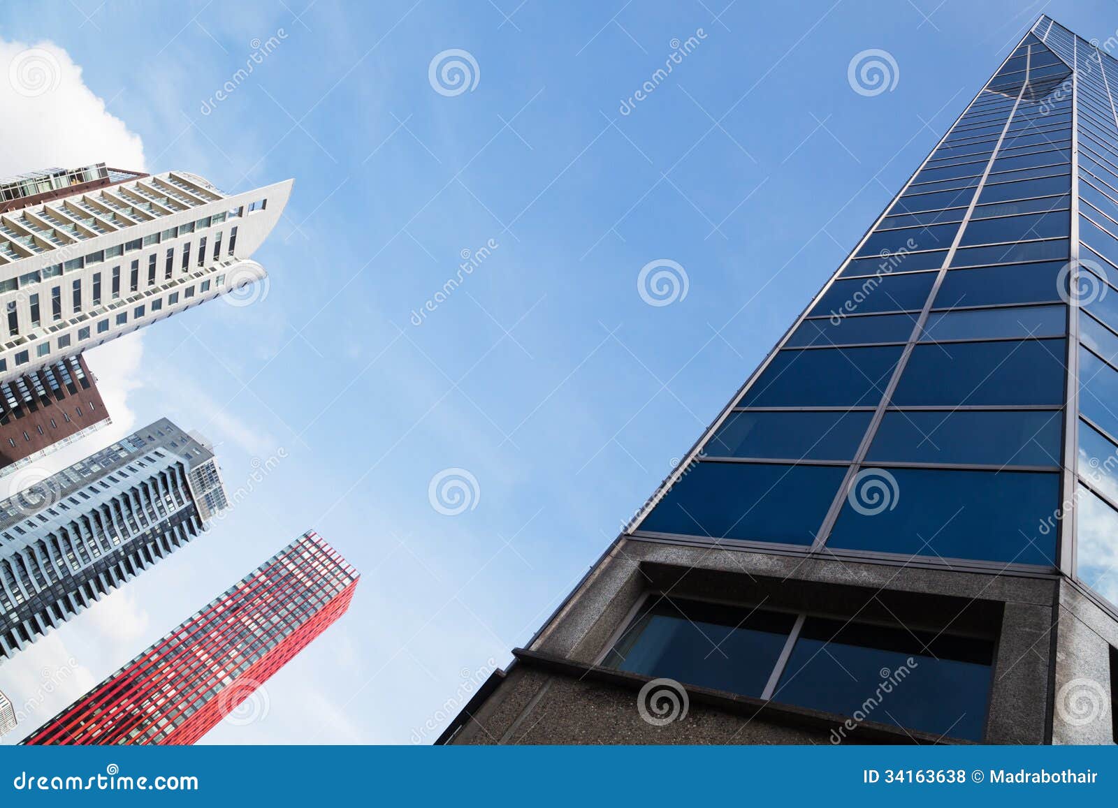 Skyscrapers in Rotterdam editorial stock photo. Image of architecture ...