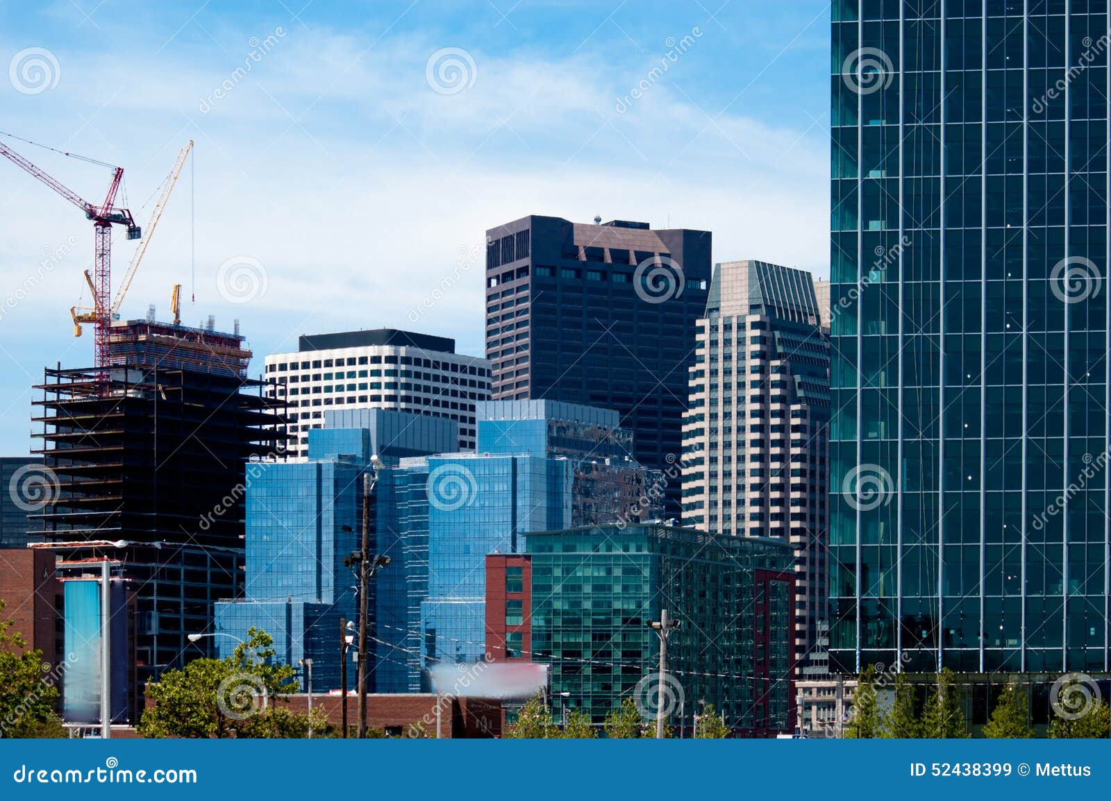 Skyscrapers on the Side of the Sky Stock Image - Image of high, growth ...