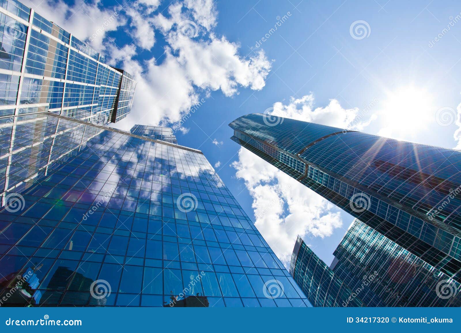 Skyscrapers on Sky Background Stock Photo - Image of exterior ...