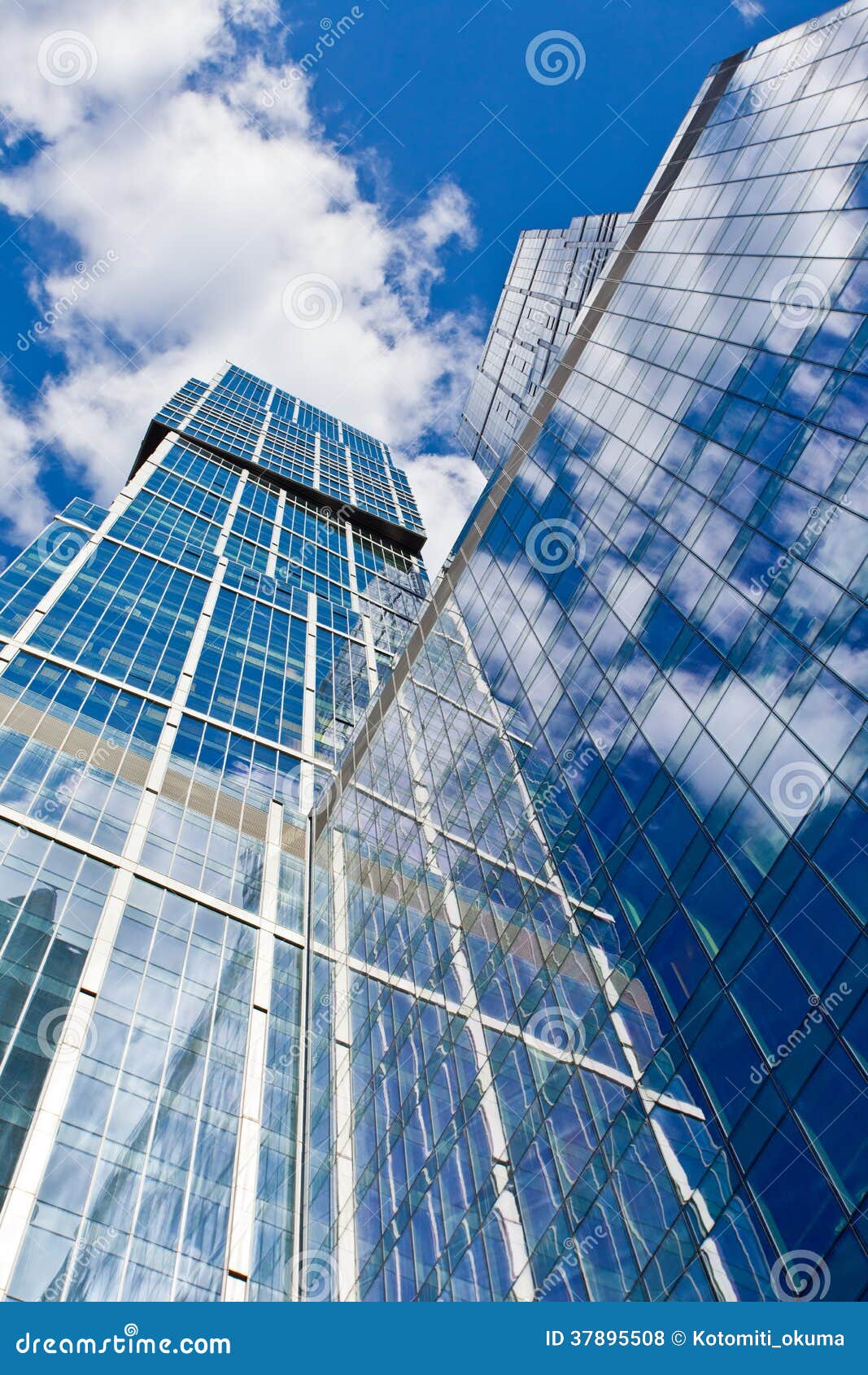 Skyscrapers on Sky Background Stock Photo - Image of perspective ...