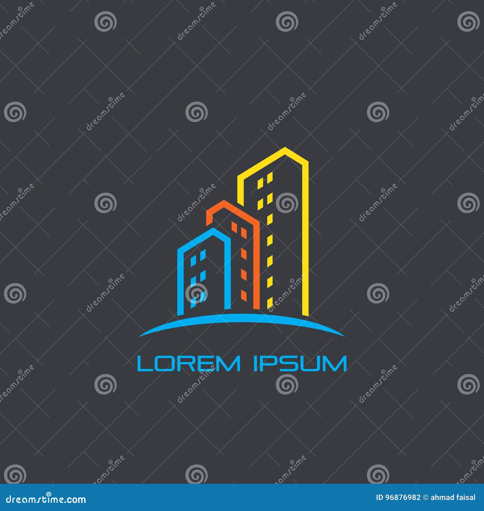 Skyscrapers Tower Building Logo Stock Vector - Illustration of ...