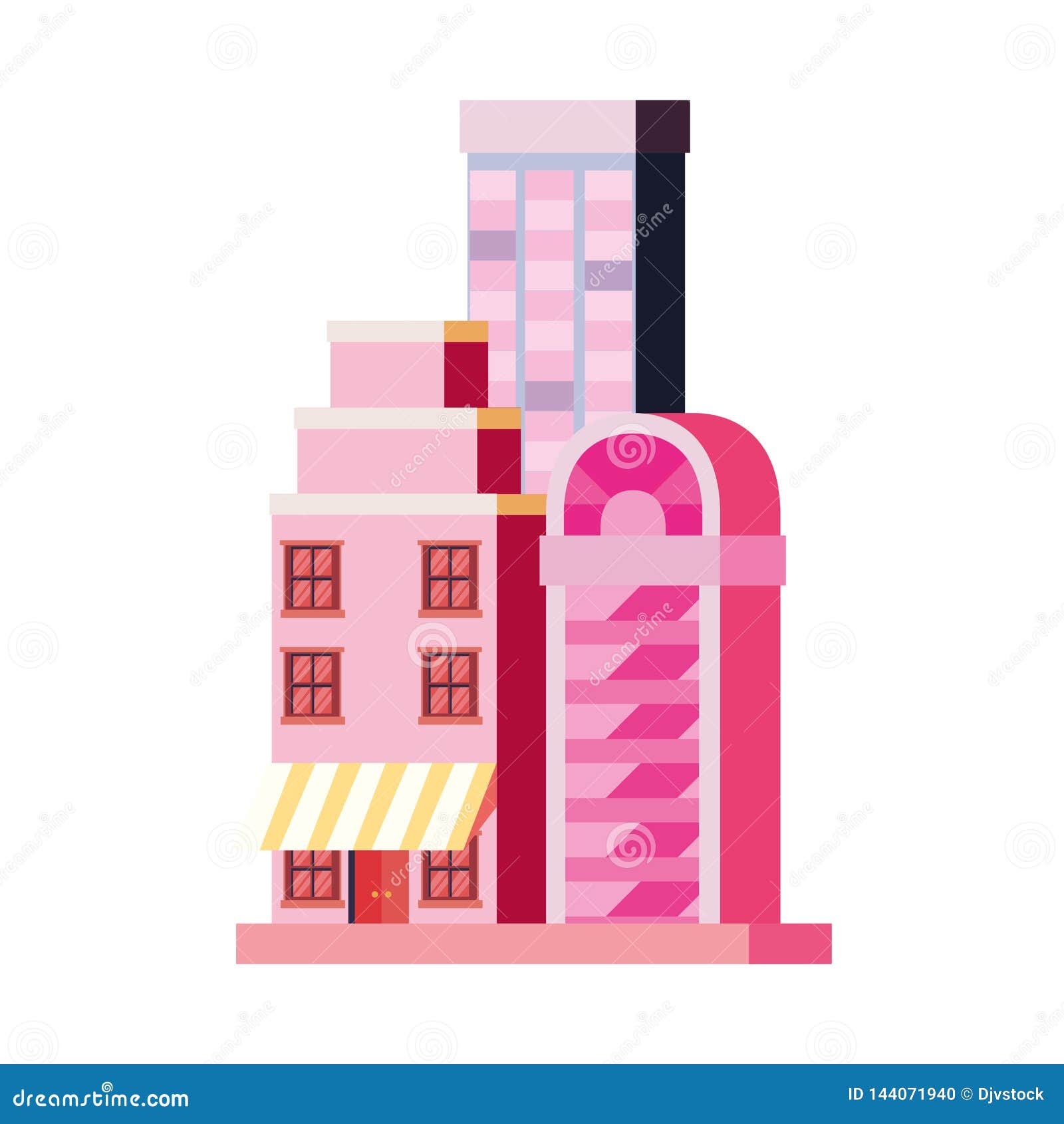 Skyscrapers Tower Store Architecture City Stock Illustration ...