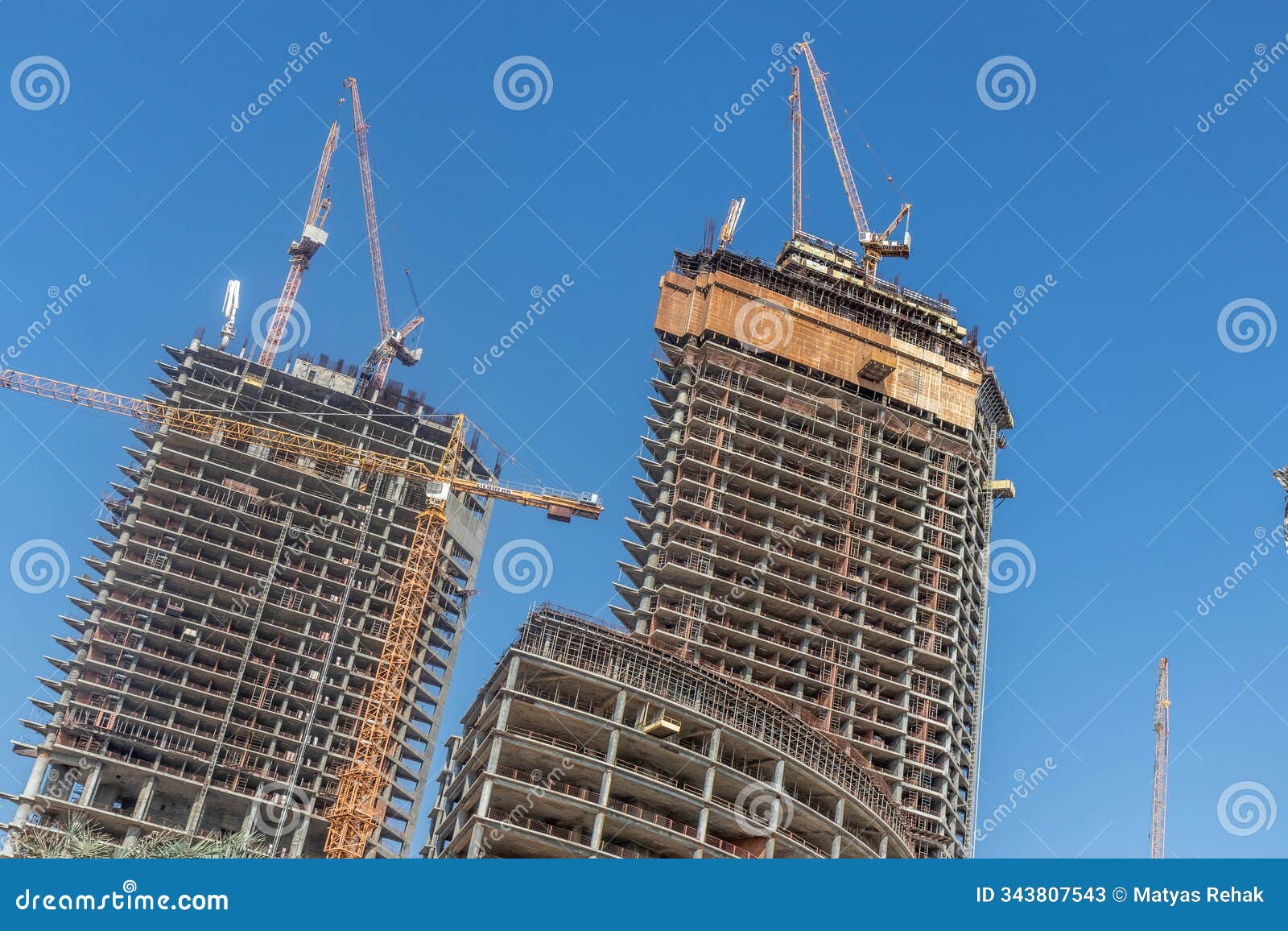 Skyscrapers Under Construction in Jeddah, Saudi Arab Stock Image ...
