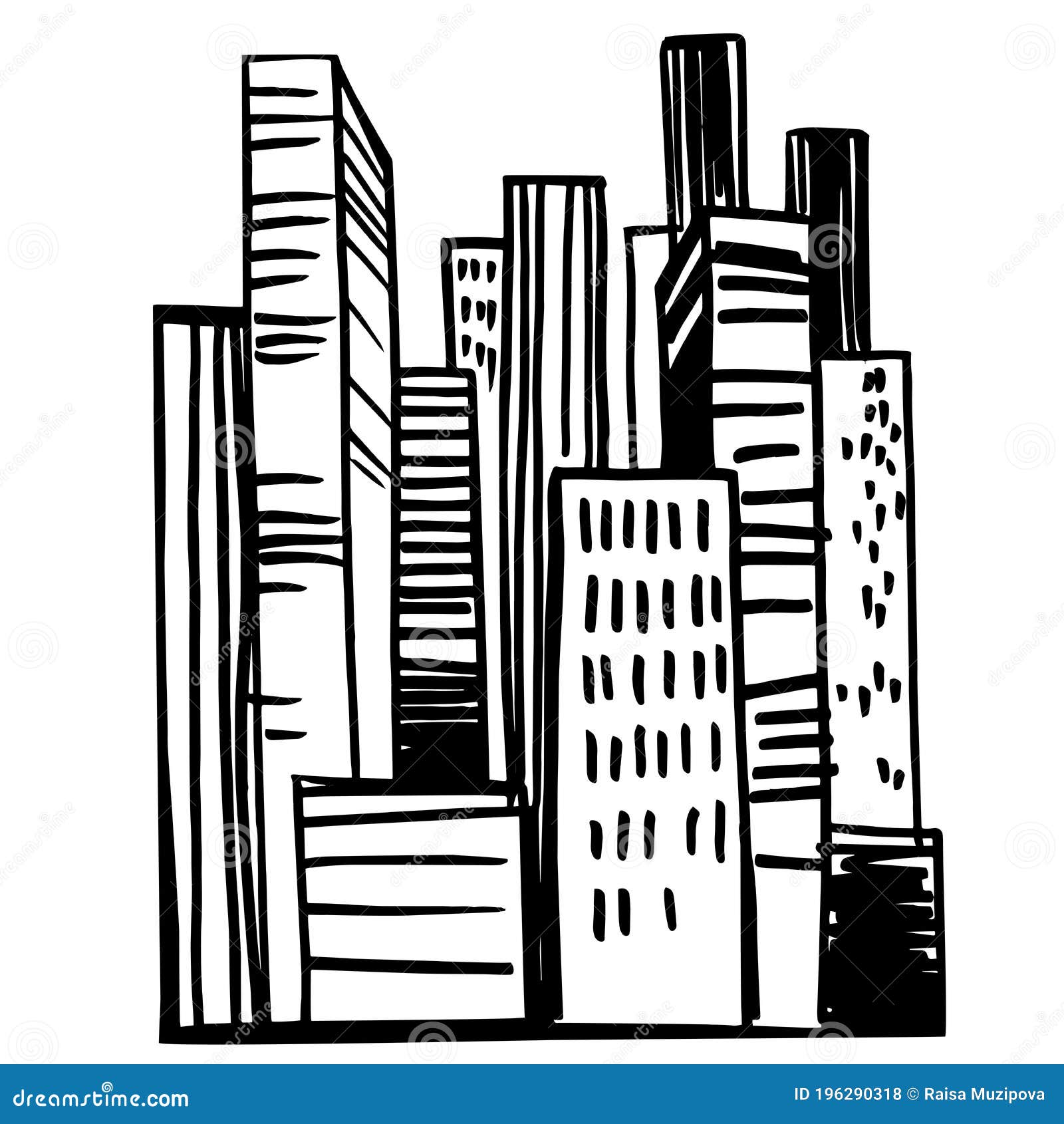 Skyscrapers .Vector Illustration Stock Vector - Illustration of ...