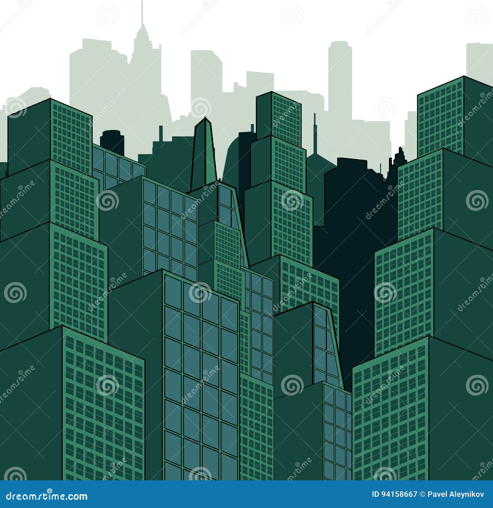 Skyscrapers Vector Image. City Scape. Urban Landscape. Stock Vector ...