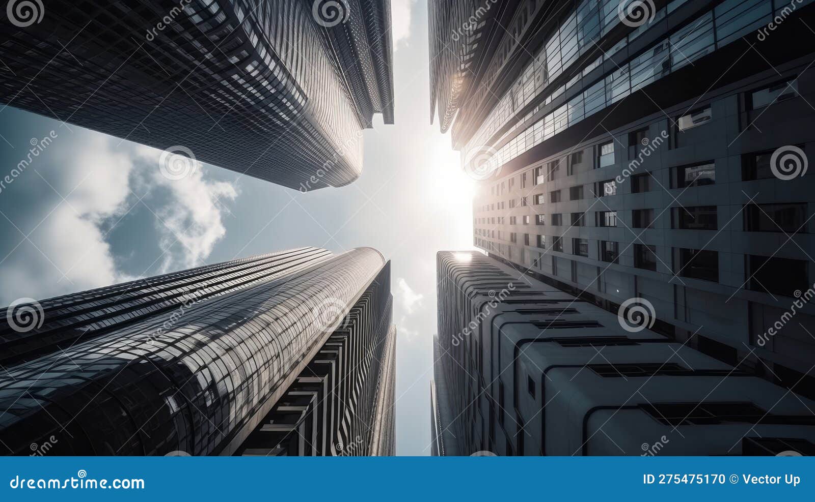 Skyscrapers View from Below. Generative AI Stock Photo - Image of city ...