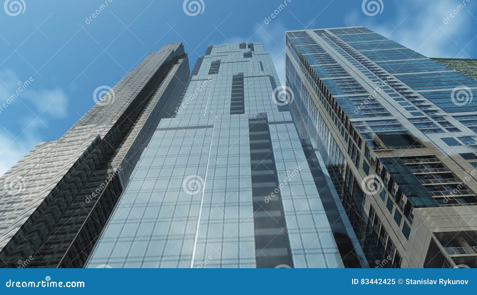 Skyscrapers View from Below. Stock Illustration - Illustration of tower ...