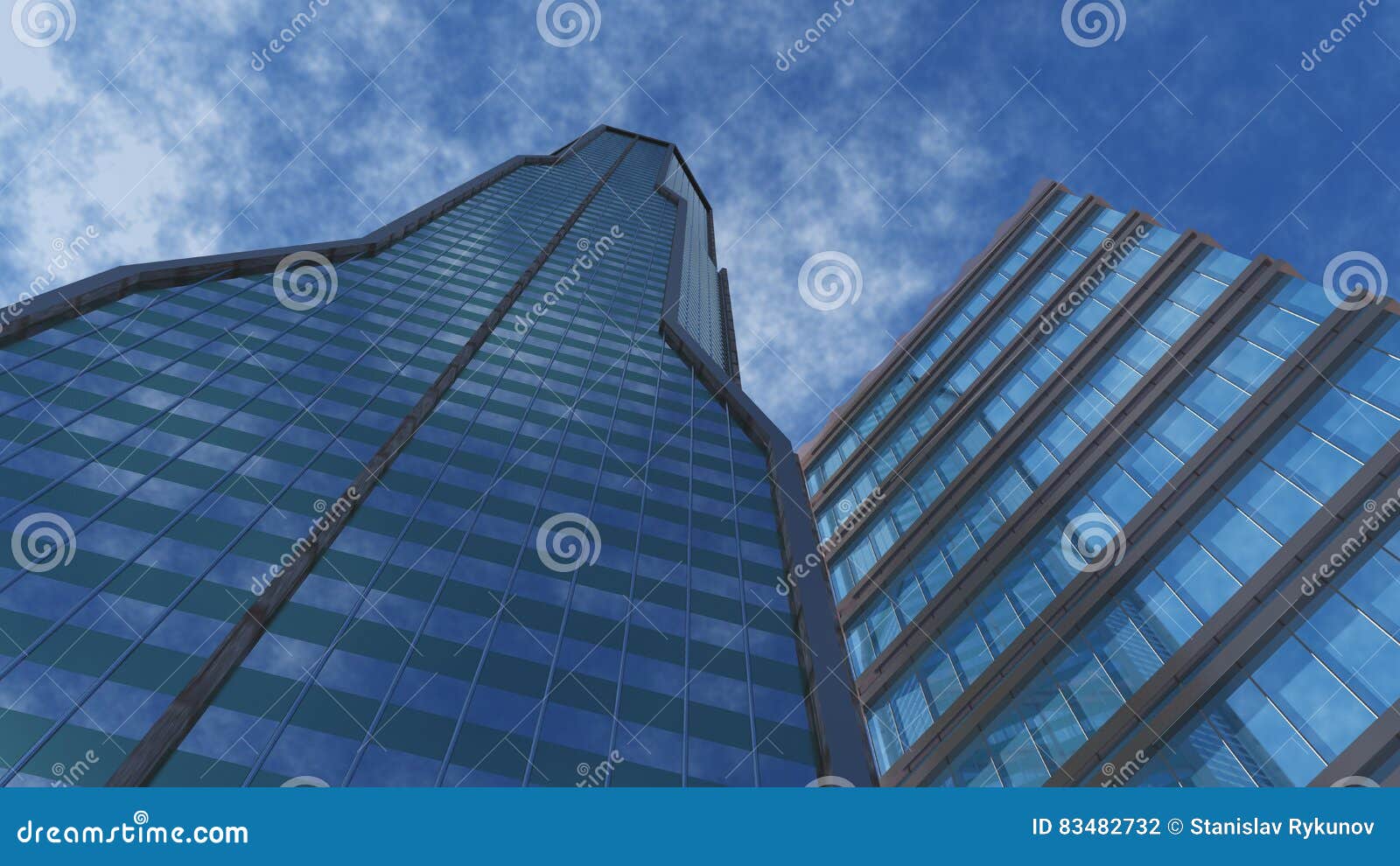 Skyscrapers View from Below. Stock Photo - Image of scene, look: 83482732