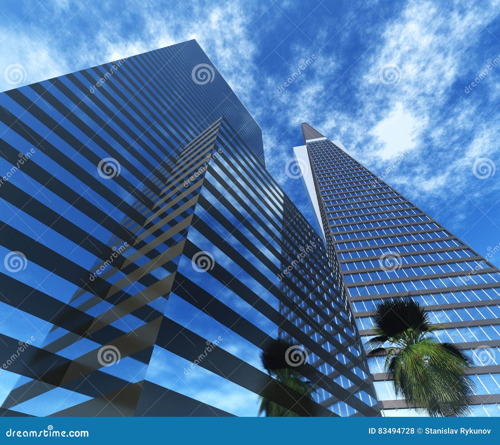 Skyscrapers View from Below. Stock Photo - Image of building, state ...