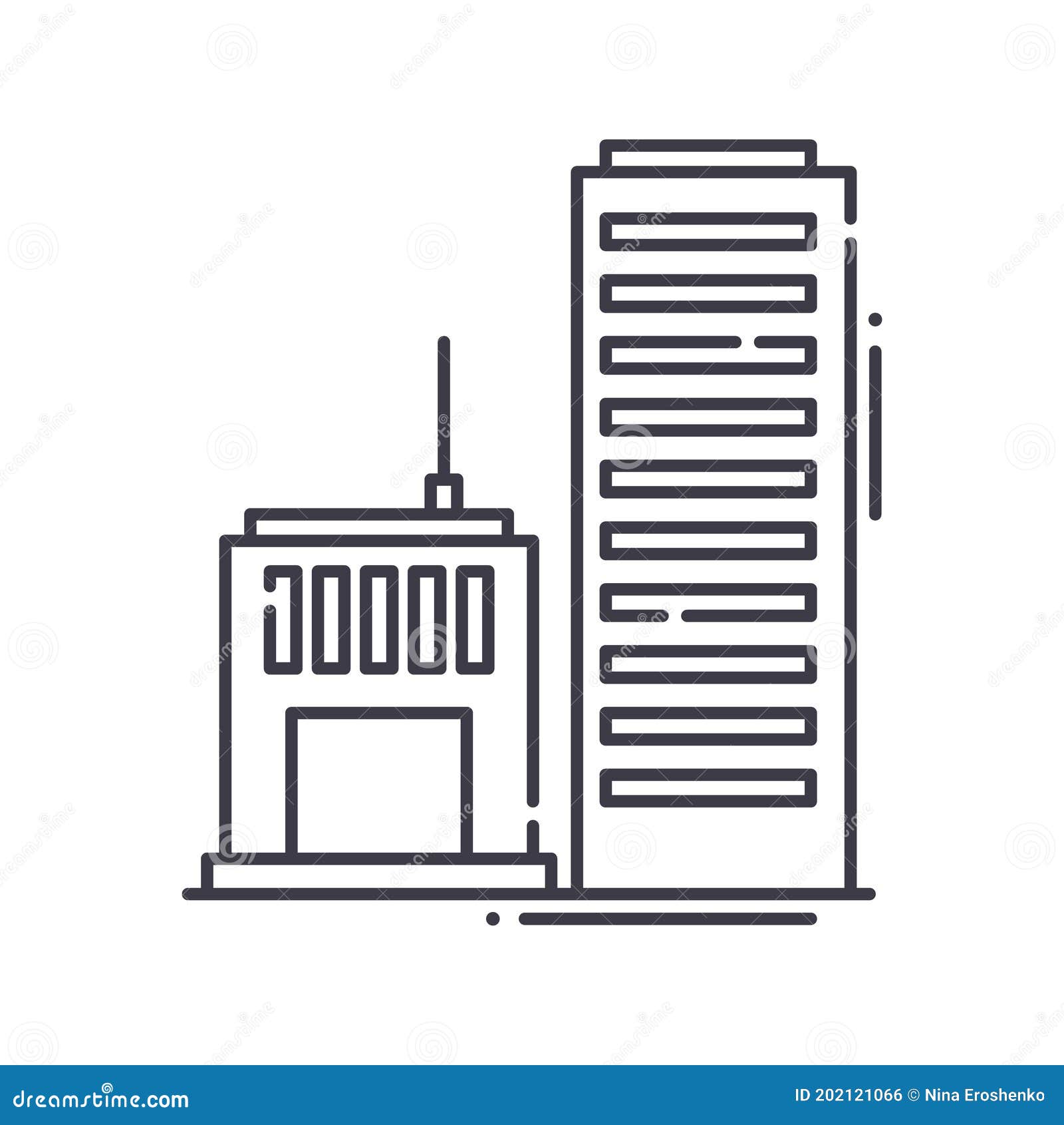 Skyscrapper Icon Vector Isolated On White Background, Skyscrapper Sign ...