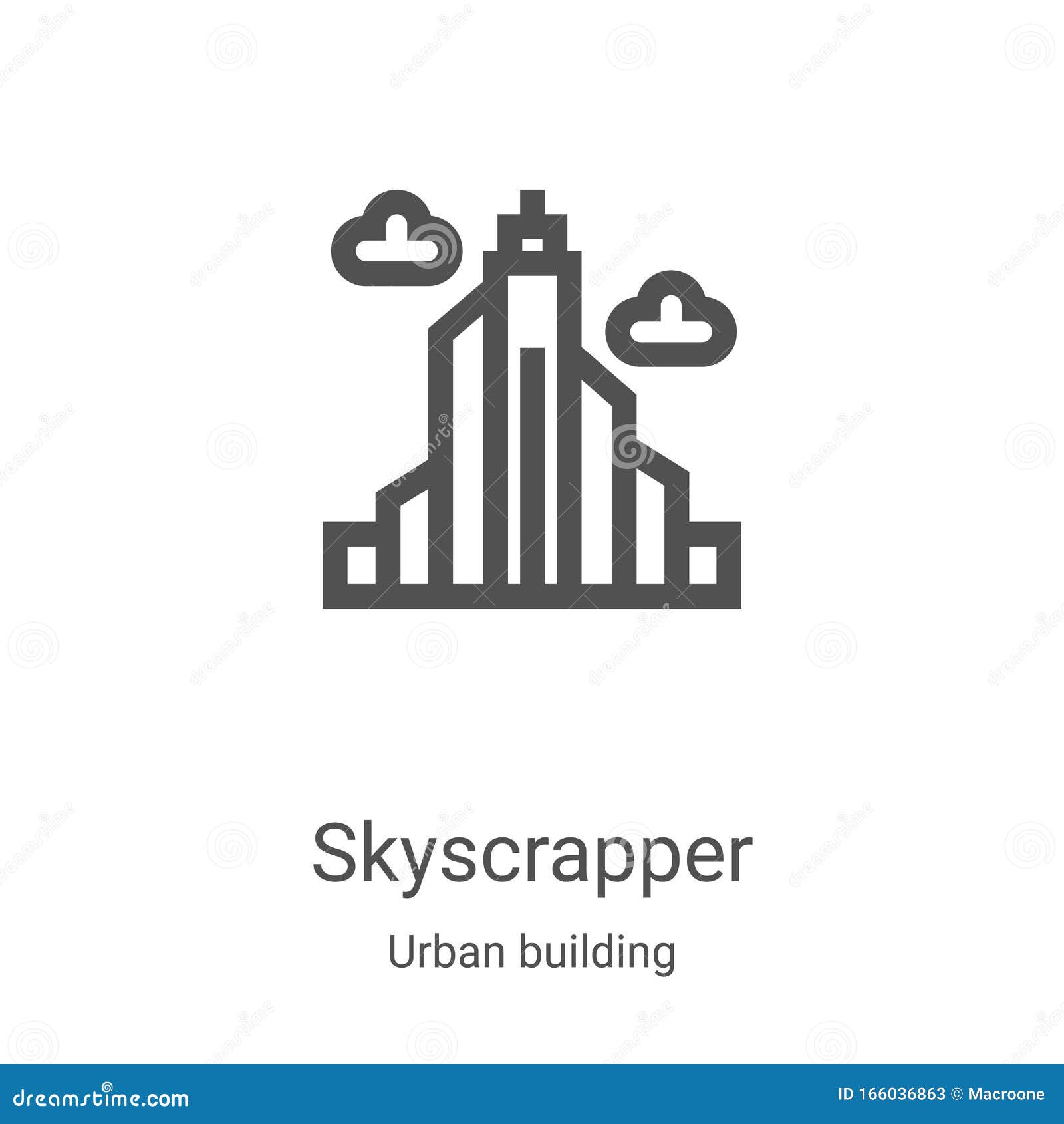 Linear Skyscrapper Icon From City Elements Outline Collection. Thin ...
