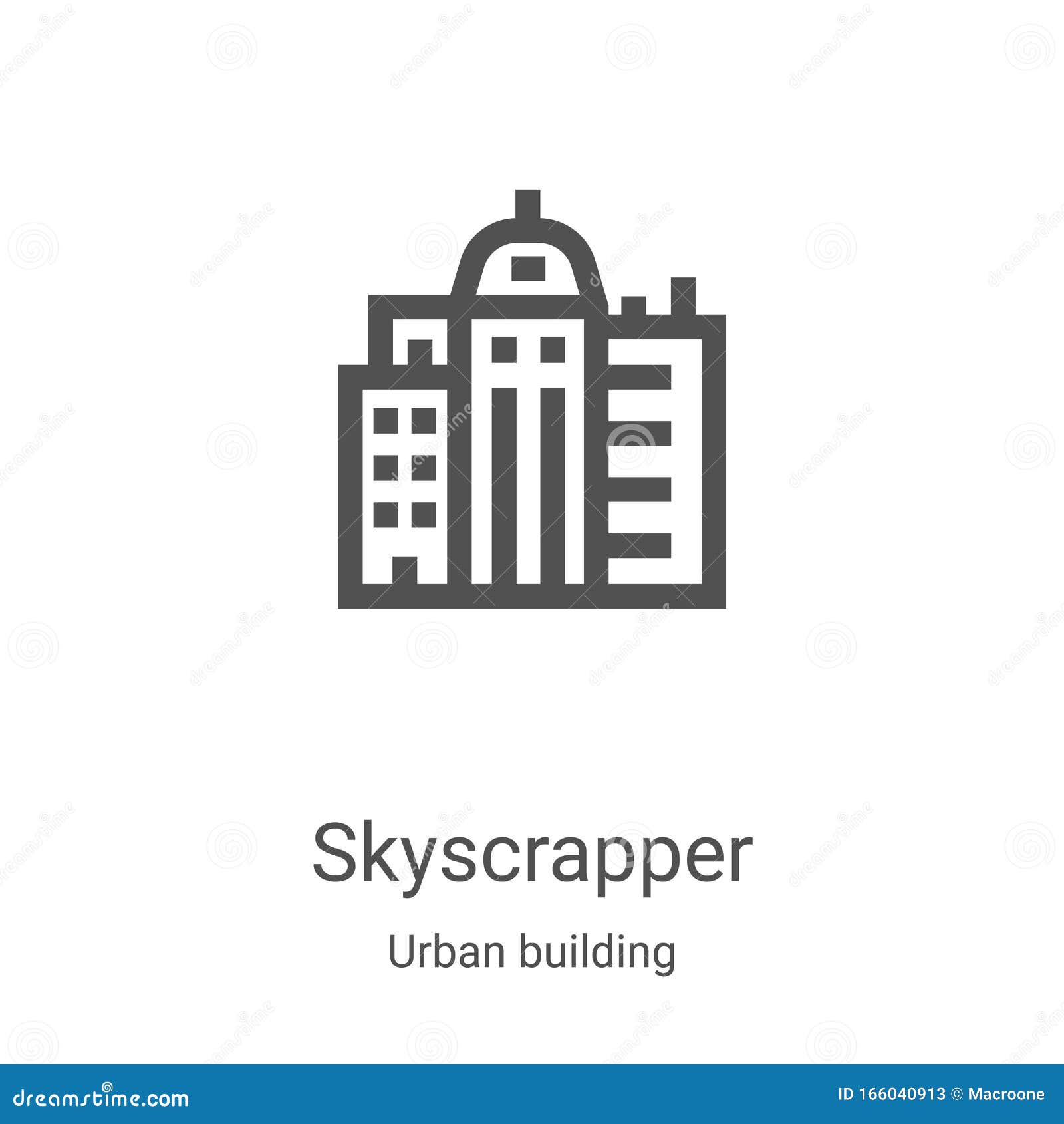 Linear Skyscrapper Icon From City Elements Outline Collection. Thin ...