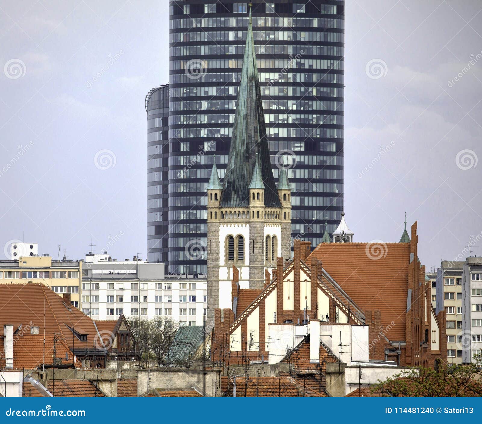 Skytower- Highest Building in Wroclaw, Poland Stock Photo - Image of ...