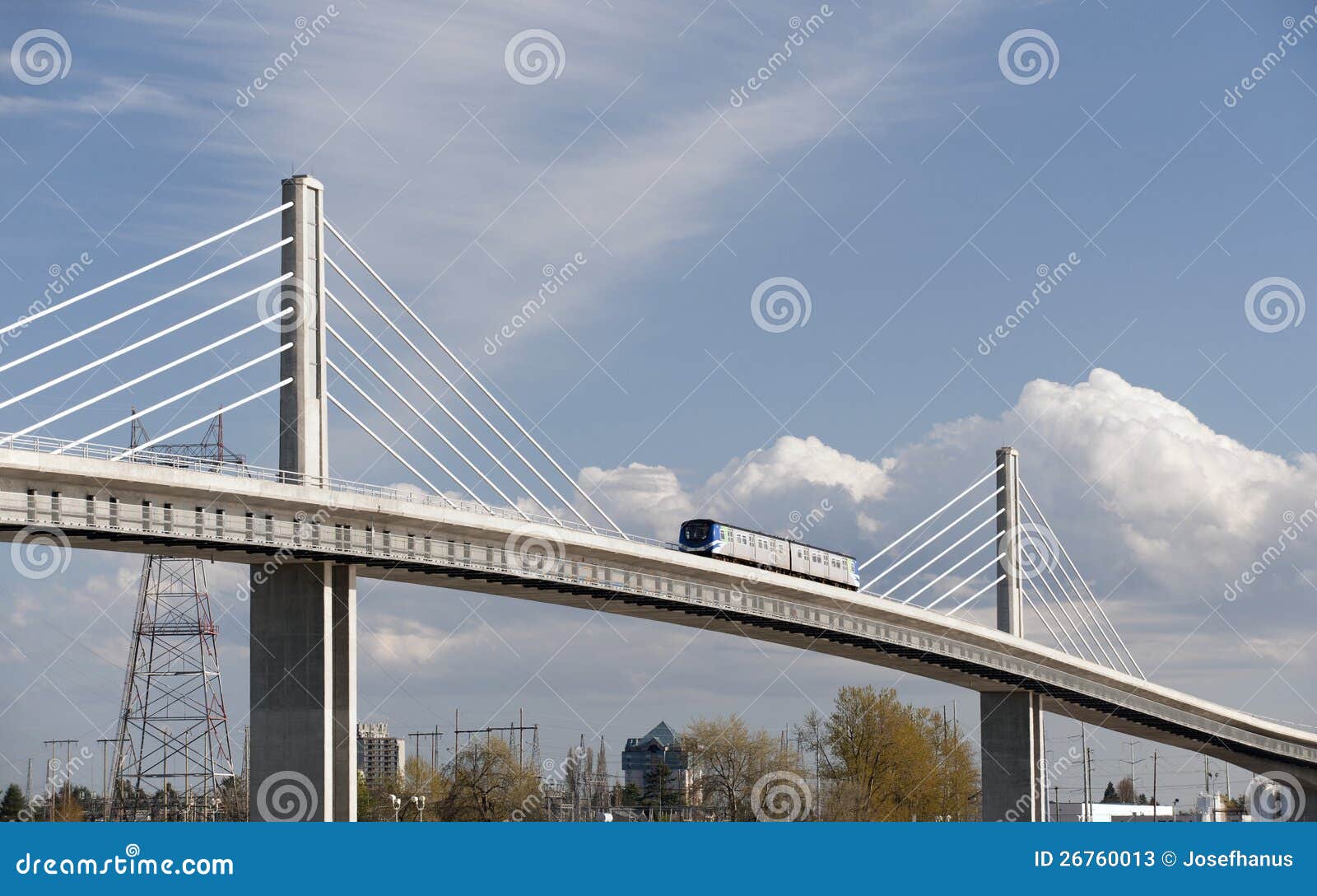 SkyTrain bridge stock image. Image of track, blue, moving - 26760013