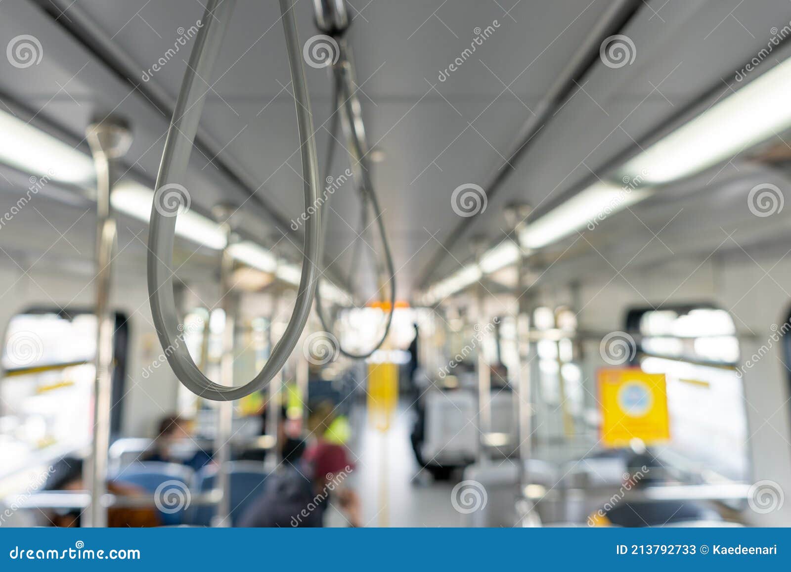 SkyTrain Canada Line Subway Carriage Handrail. Stock Image - Image of ...