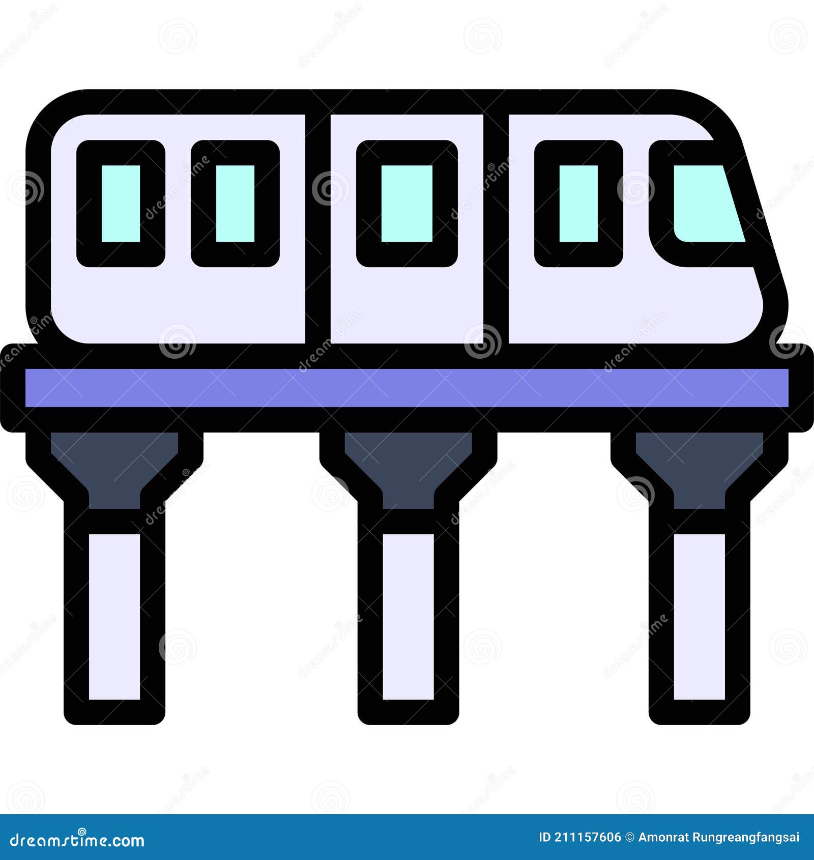 Skytrain Icon, Transportation Related Vector | CartoonDealer.com #211158237