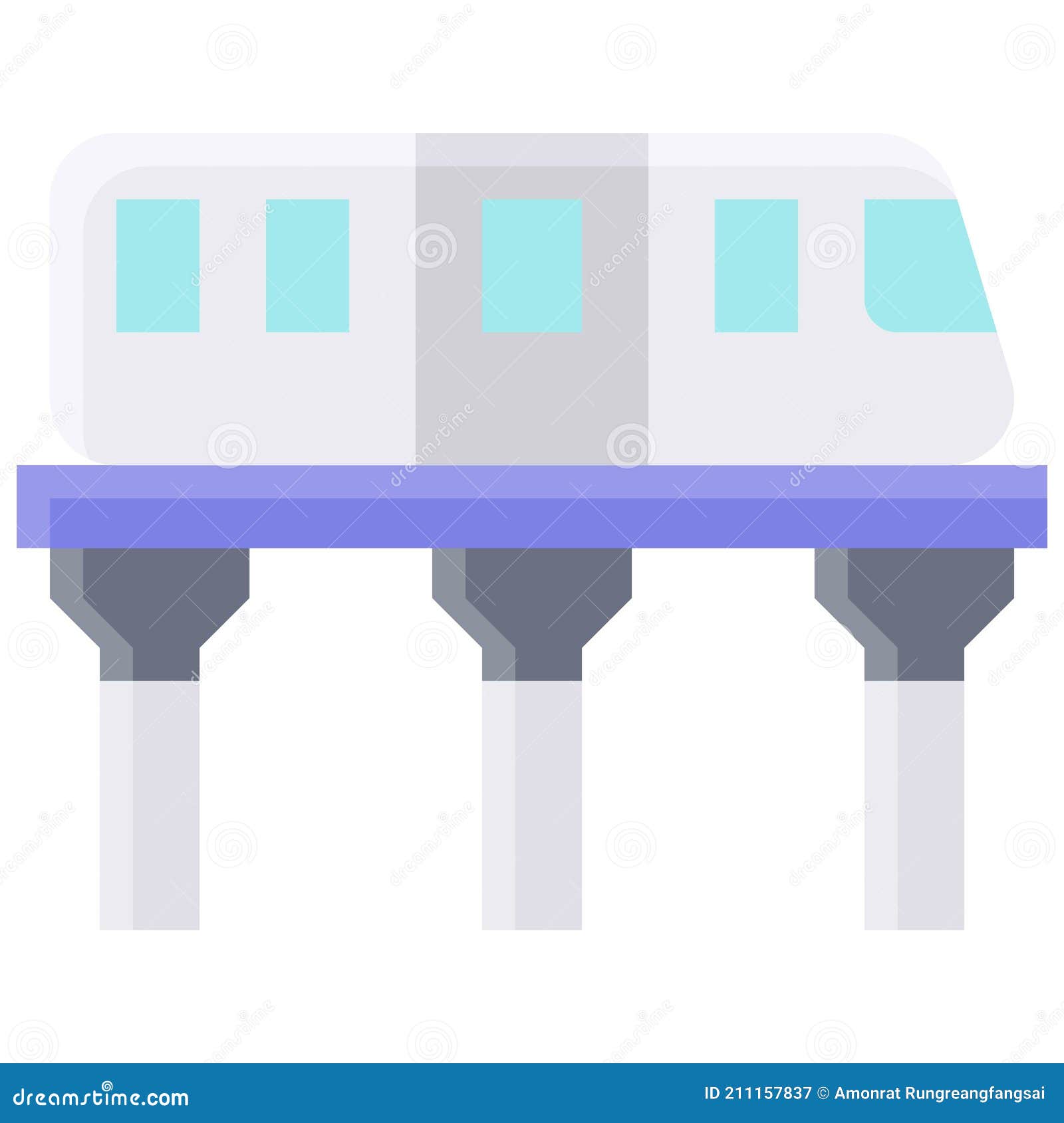 Skytrain Icon, Transportation Related Vector Stock Vector ...