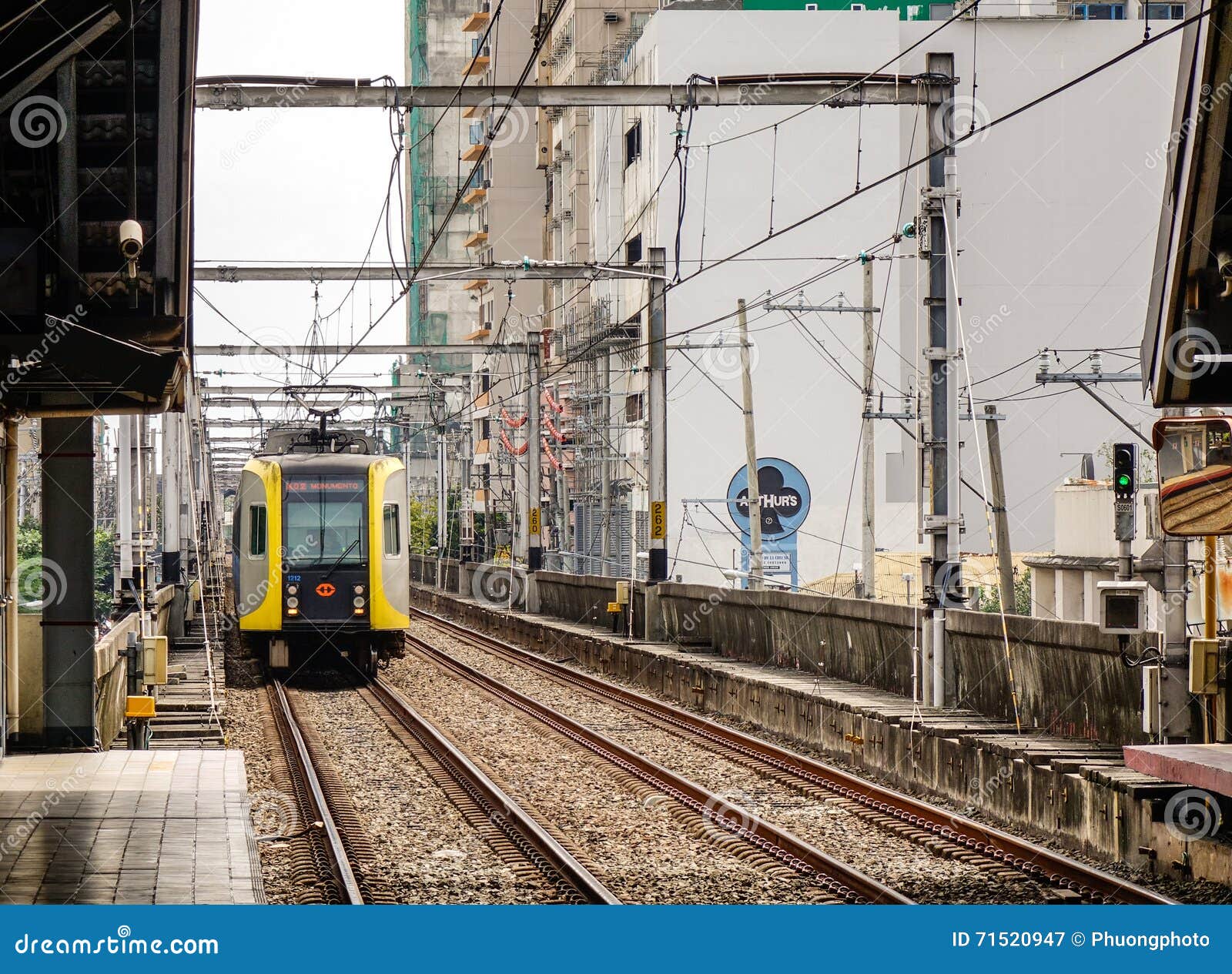 Skytrain on the Rail Track in Manila, Philippines Editorial Photography ...