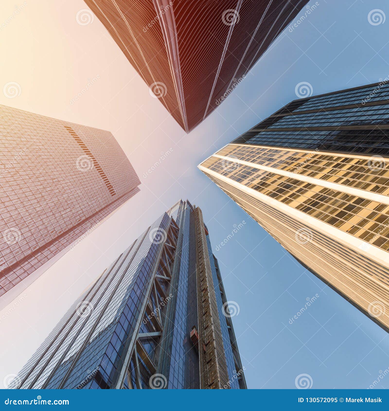 Skyview with Skyscrapers in New York City Stock Image - Image of ...