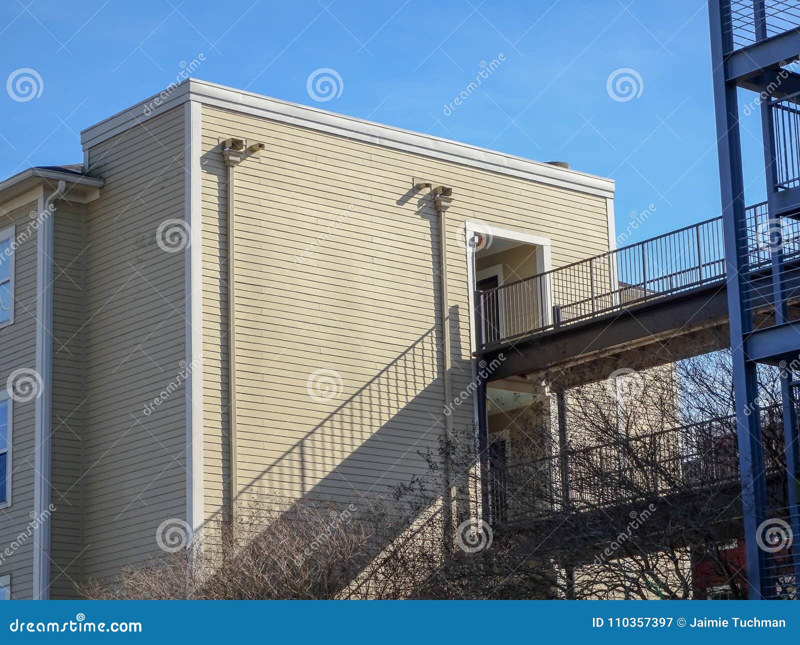 Skywalk bridge stock image. Image of bridge, downtown - 110357397