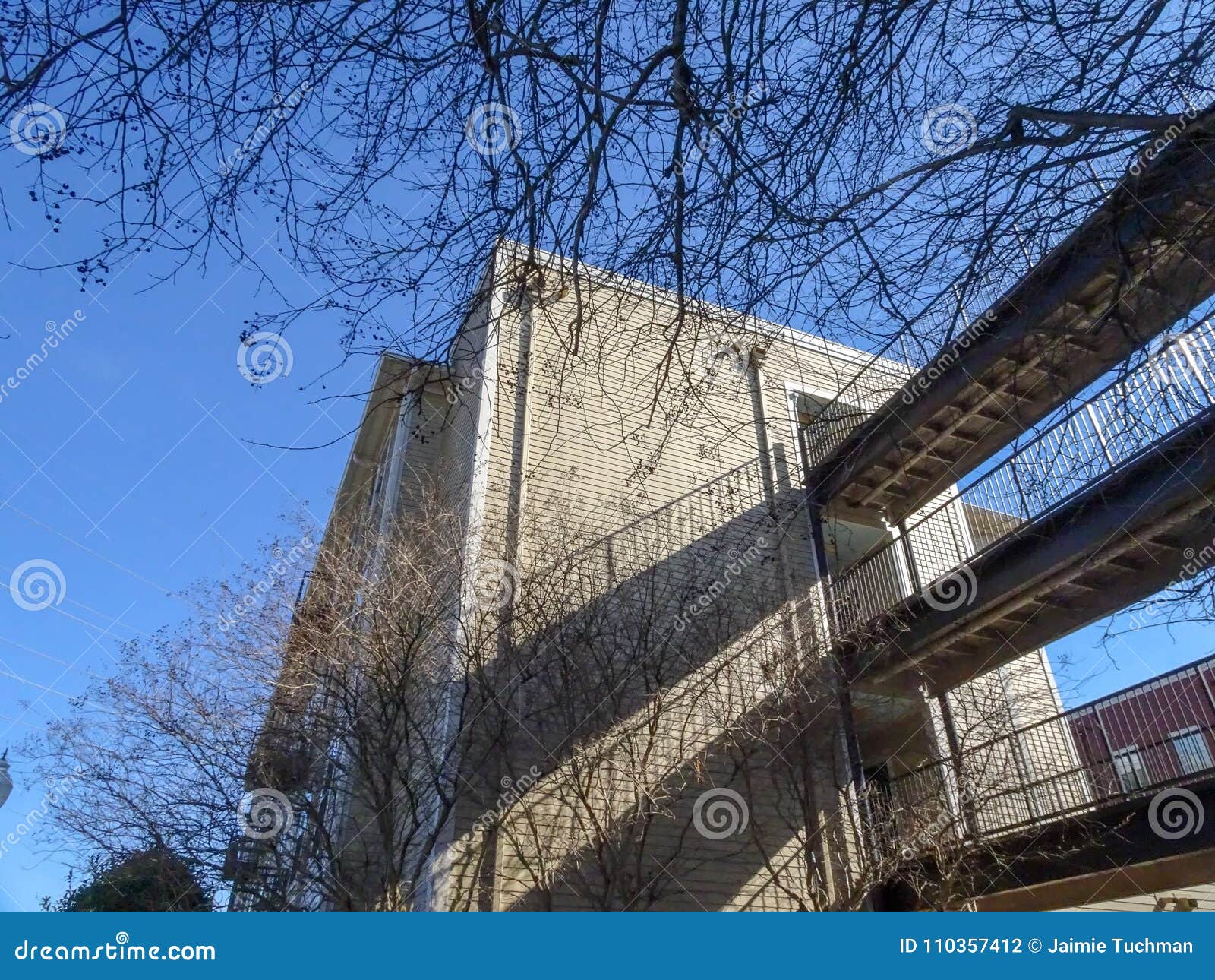 Skywalk bridge stock photo. Image of footbridge, built - 110357412