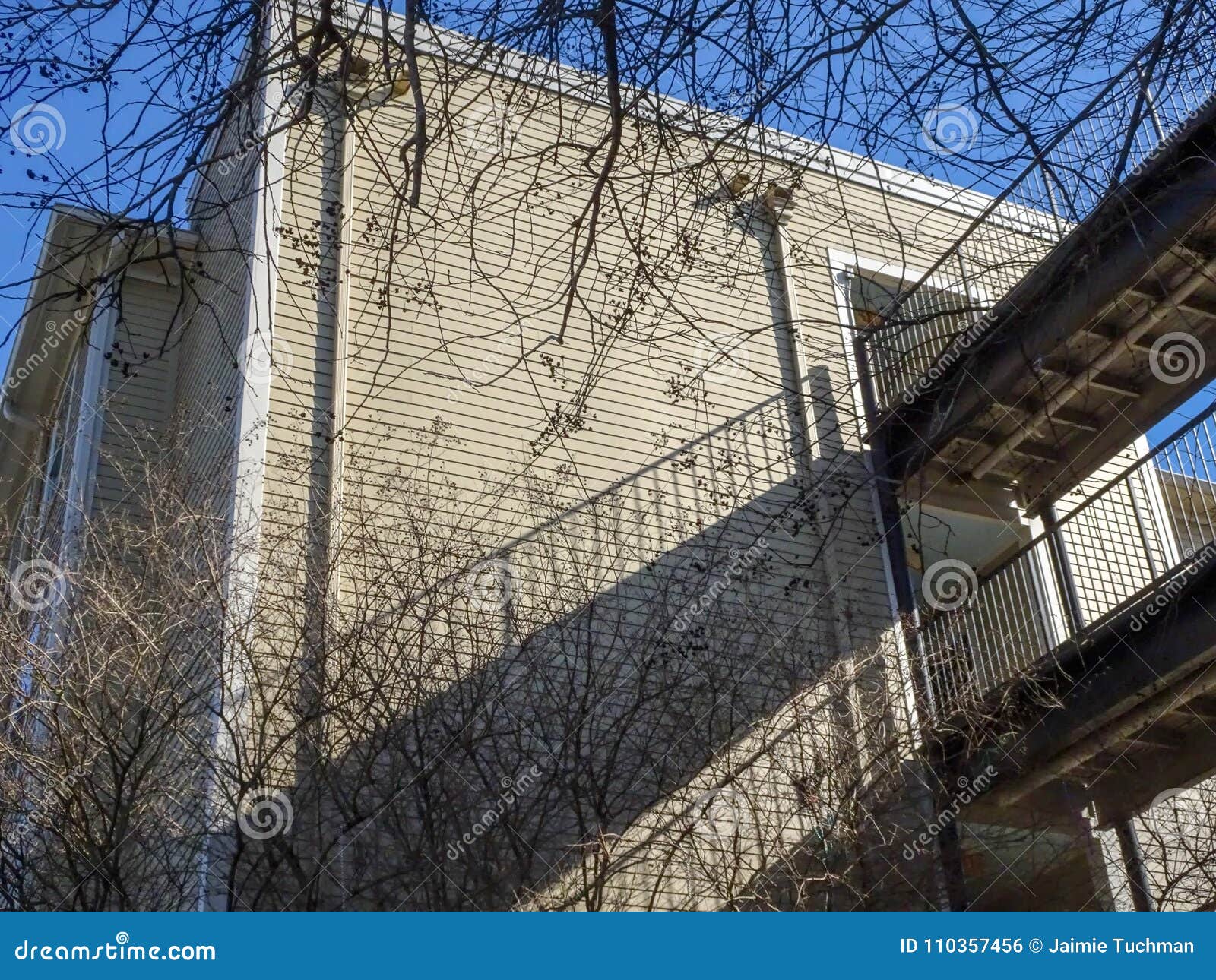 Skywalk bridge stock photo. Image of built, fence, architecture - 110357456