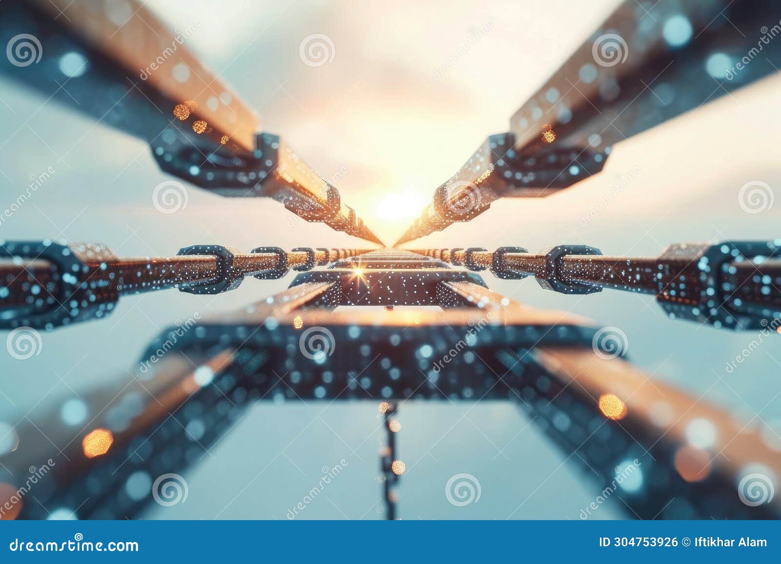 Skyward Glimpse from Beneath a Bridge, a Bridge Constructed from ...