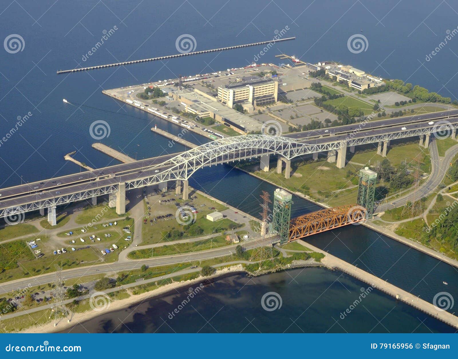Skyway bridge hamilton stock photo. Image of ontario - 79165956