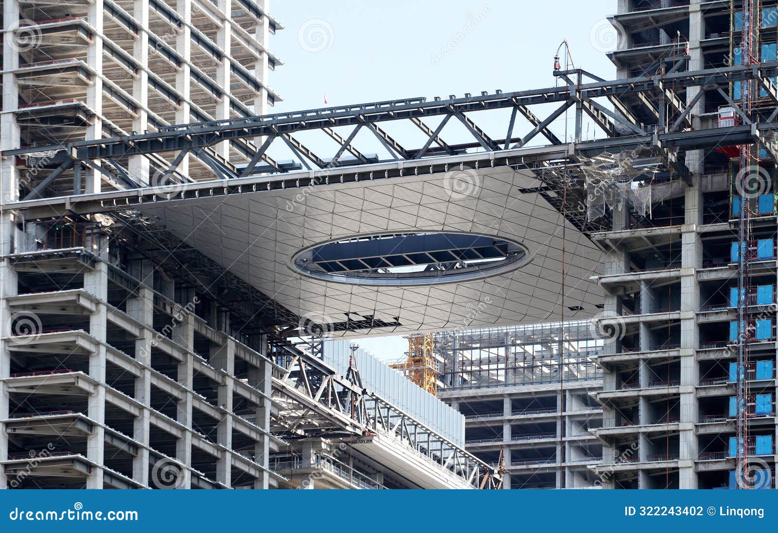 Construction Site of the Skyway Corridor between Two Buildings ...