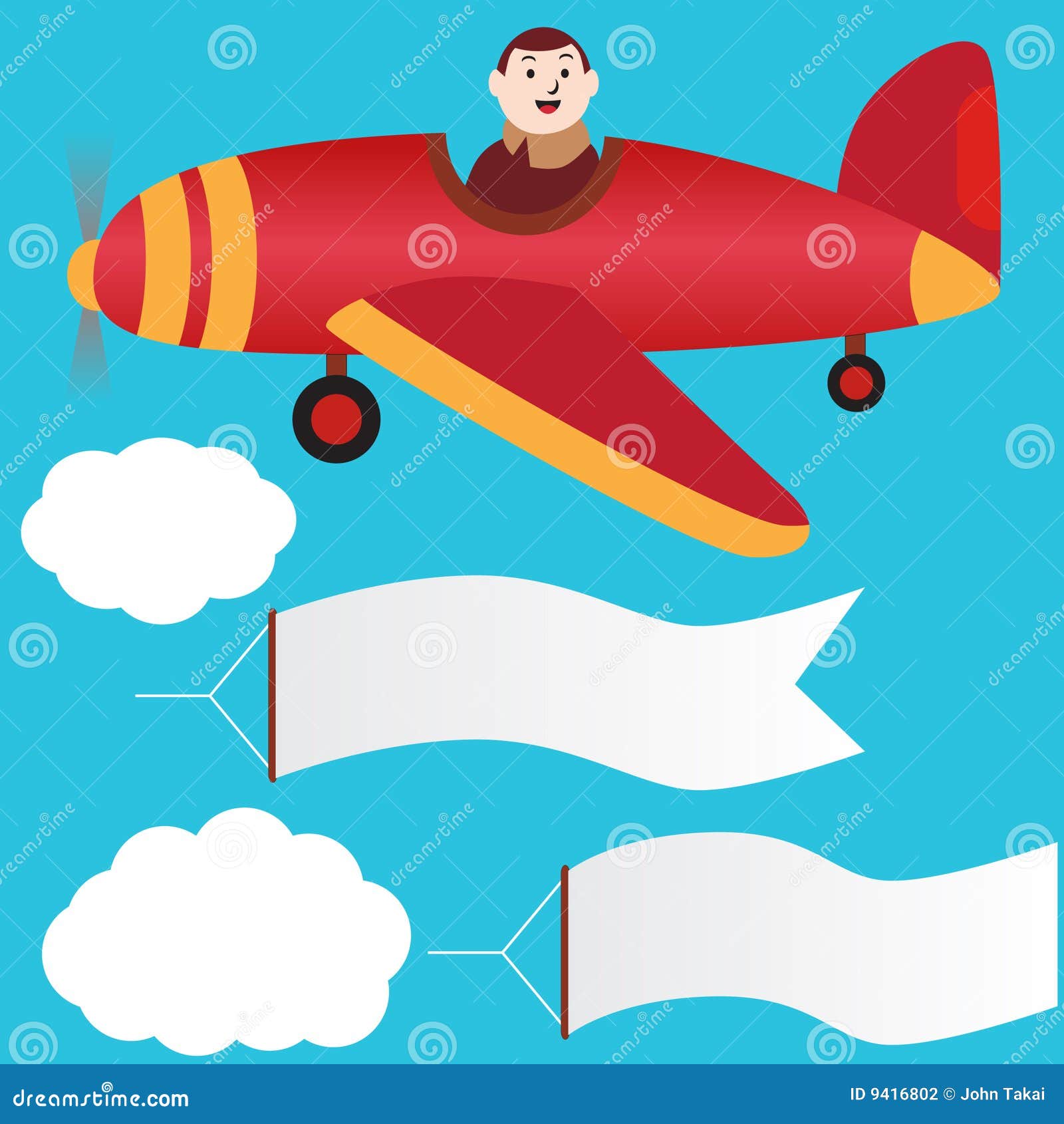 Skywriter stock vector. Illustration of marketing, copy - 9416802