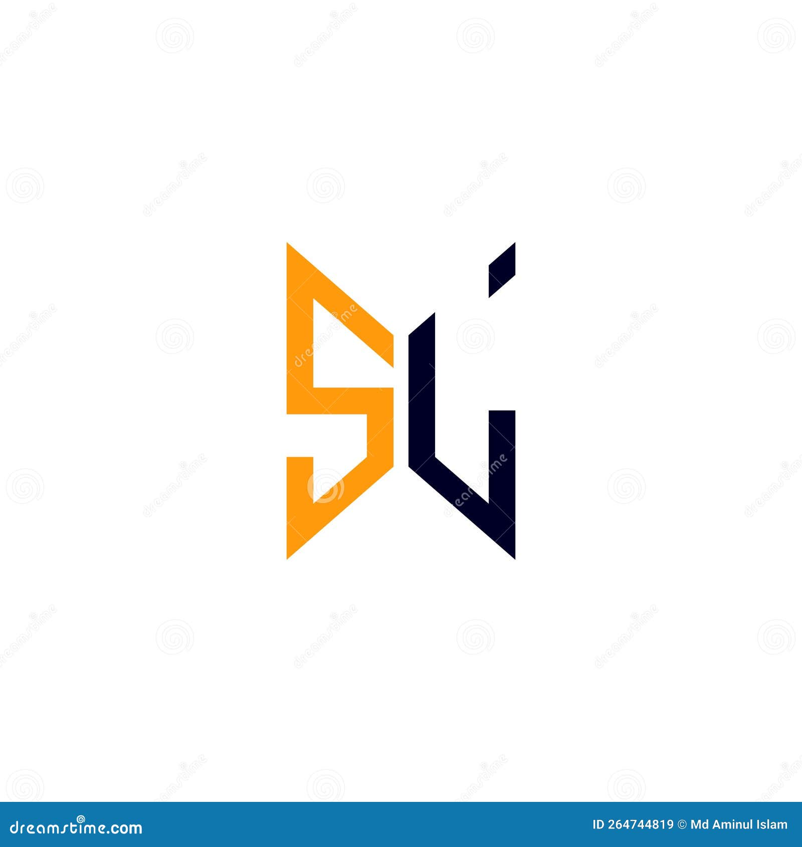 SL Letter Logo Creative Design with Vector Graphic, Stock Vector ...