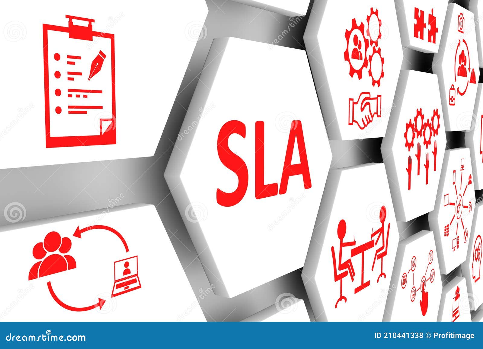 SLA Concept Cell Background Royalty-Free Cartoon | CartoonDealer.com ...