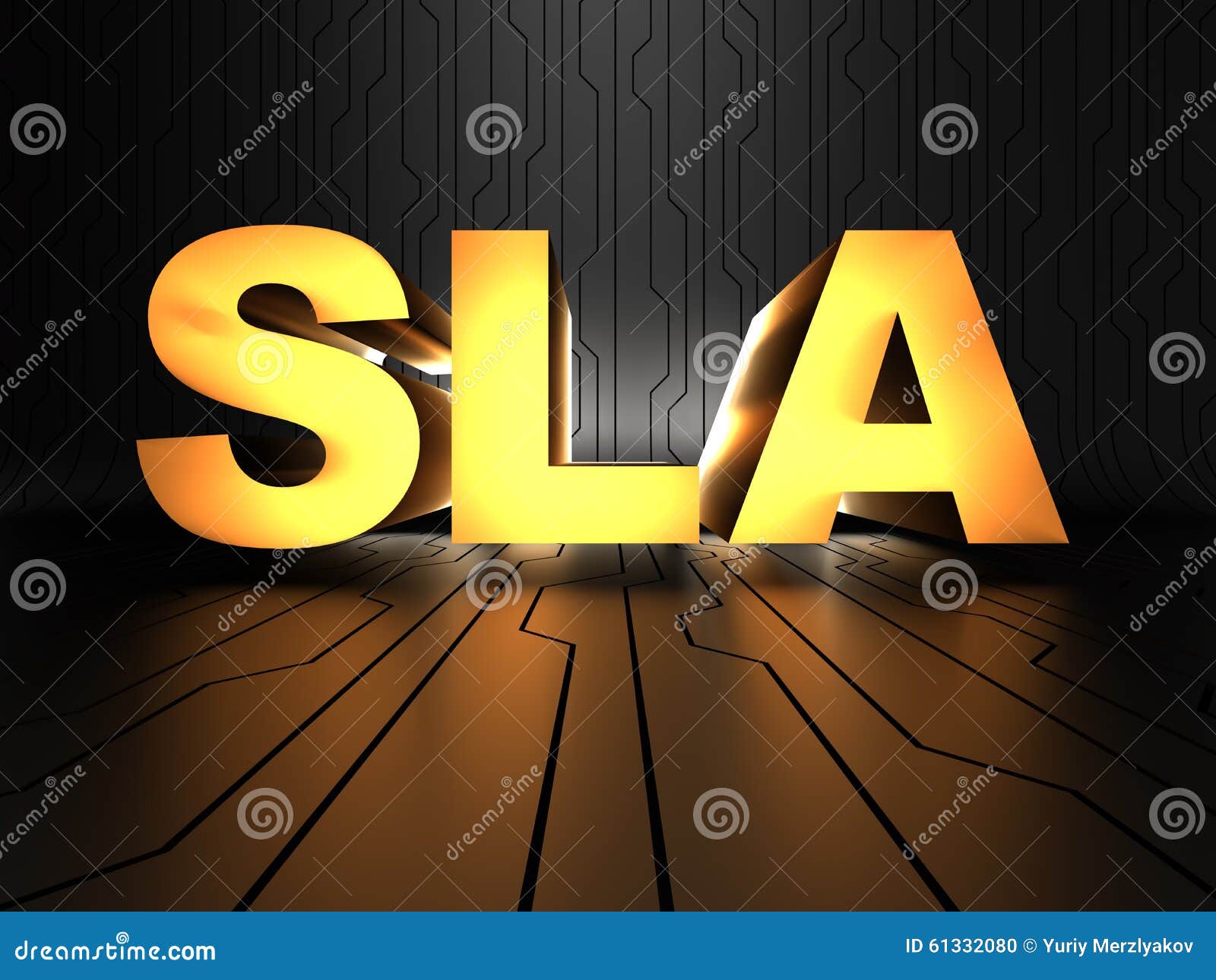 SLA - Service Level Agreement Business Concept Background. Cartoon ...