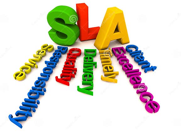 SLA words collage stock illustration. Illustration of amazing - 25703595