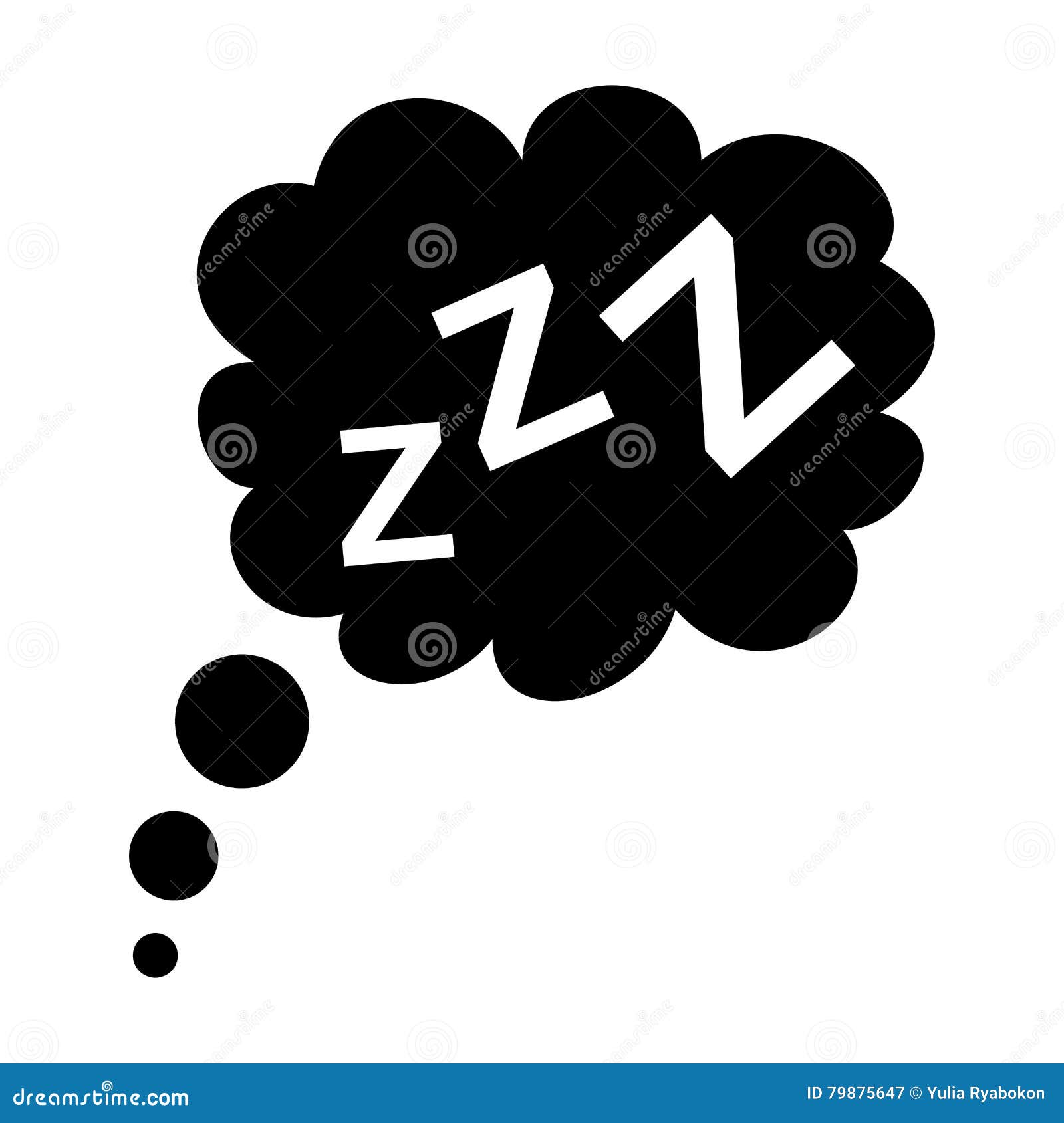 Slaap zwart pictogram vector illustratie. Illustration of rust - 79875647