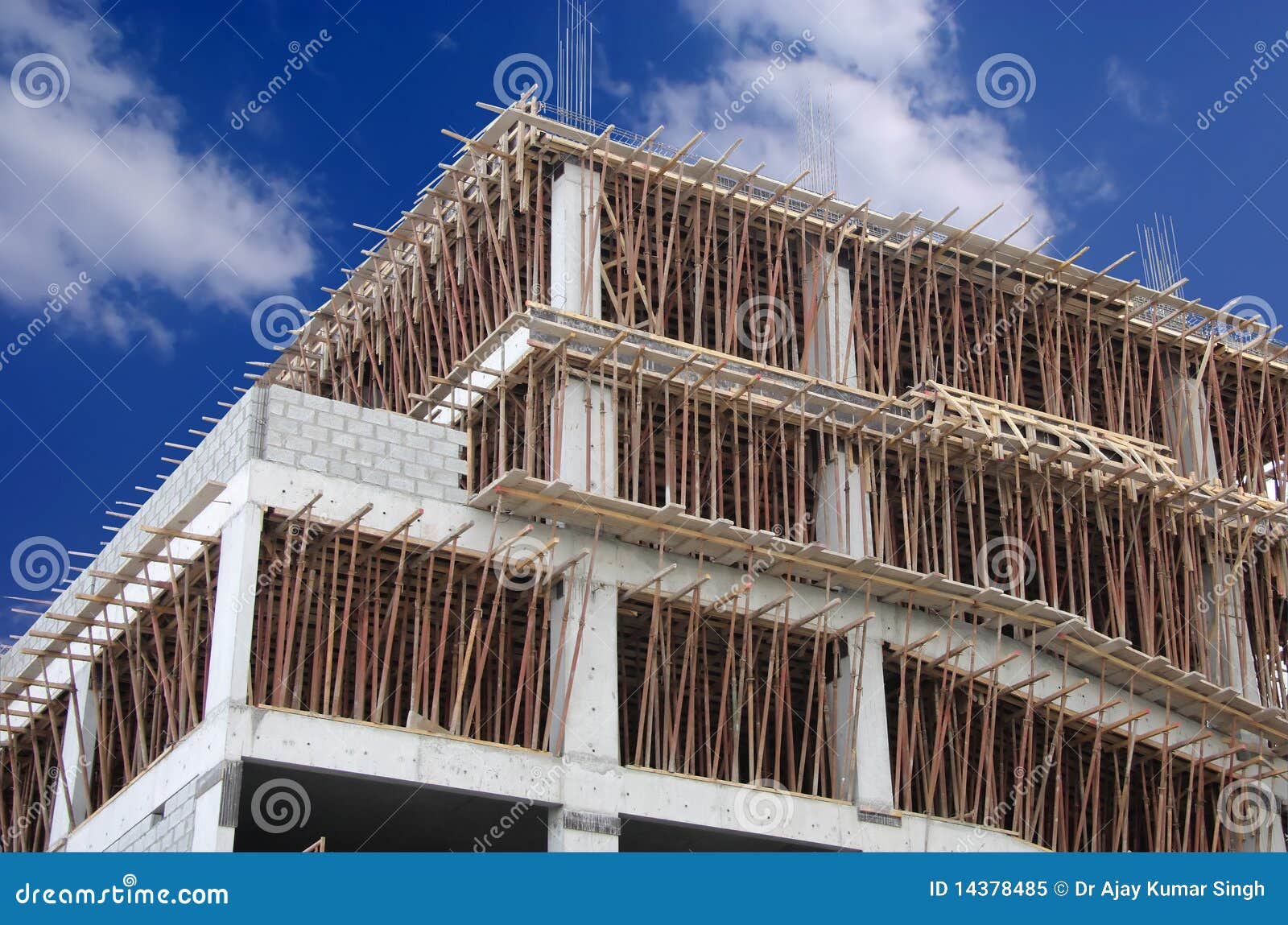 Slab and Beam Casting in Making of New Building Stock Image - Image of ...