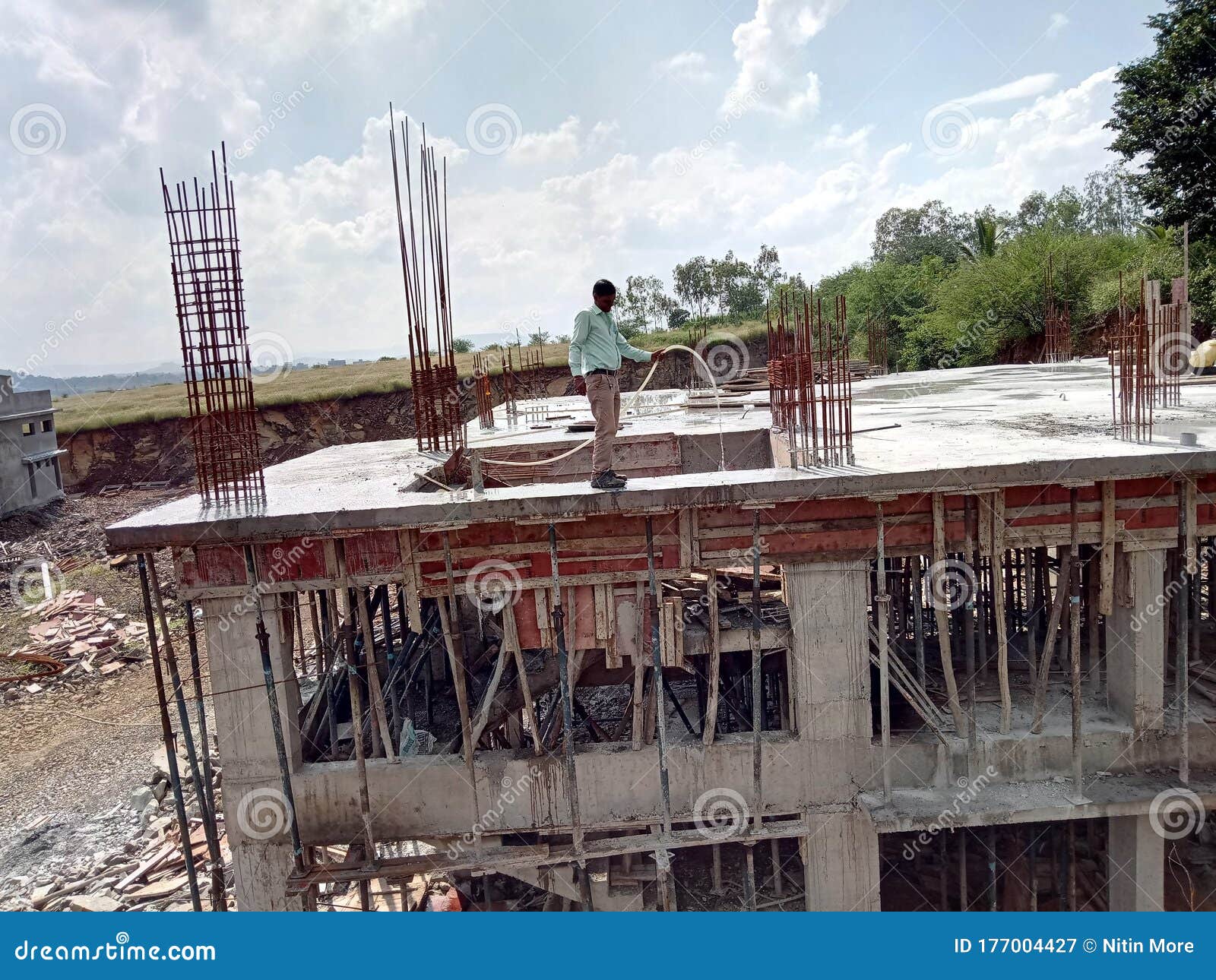 In Slab Coasting Work Completed Curing Activity Has Started and Back ...