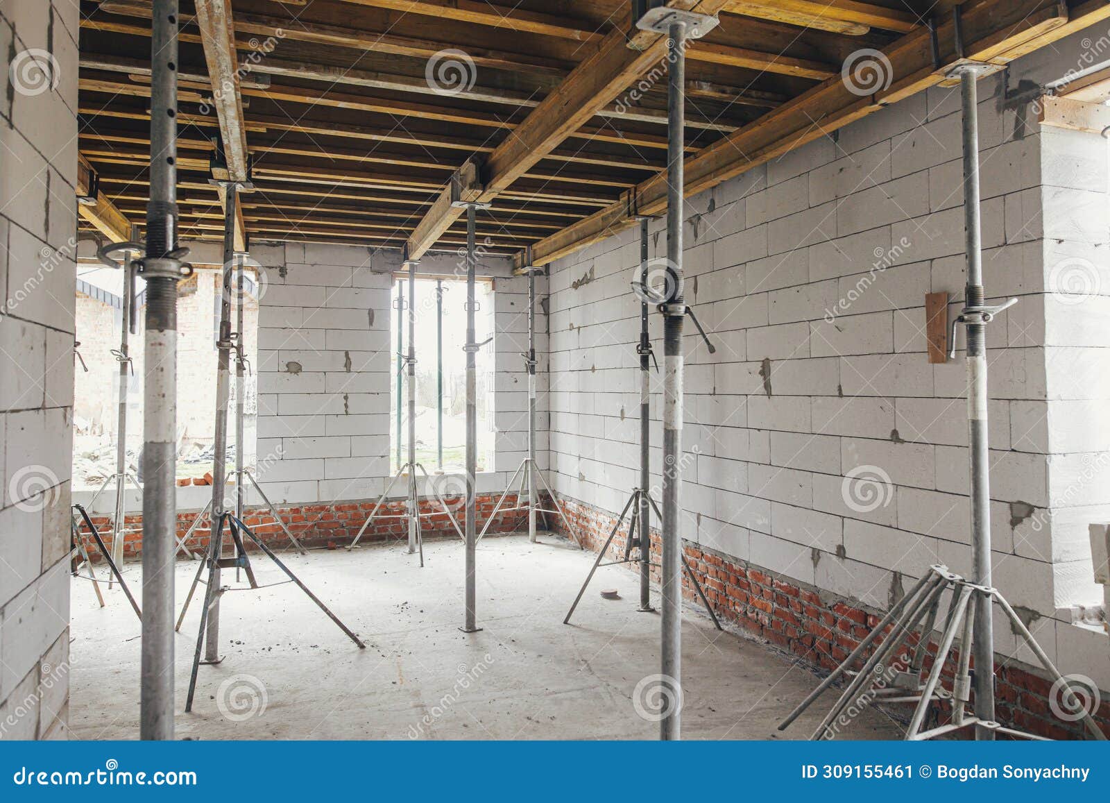 Slab Formwork for Concrete Pouring. Concrete Slab Construction for ...