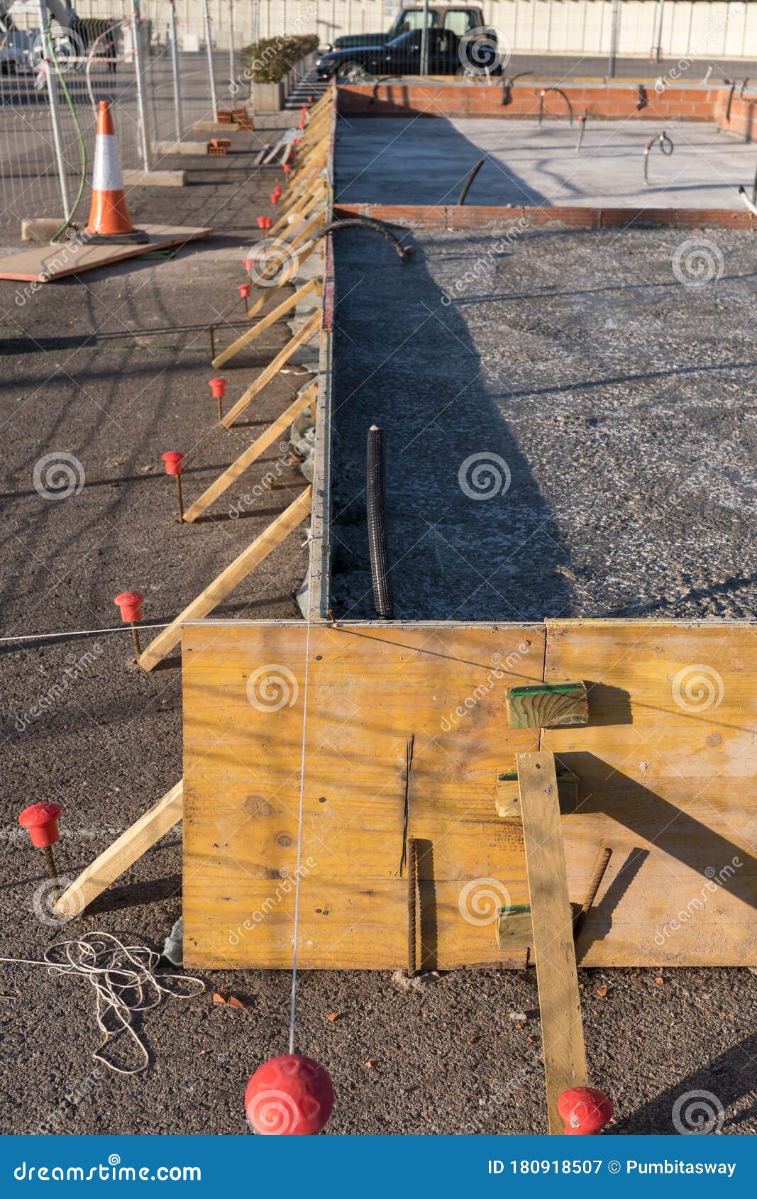 Slab Formwork Construction Concrete Floor Stock Image - Image of slab ...