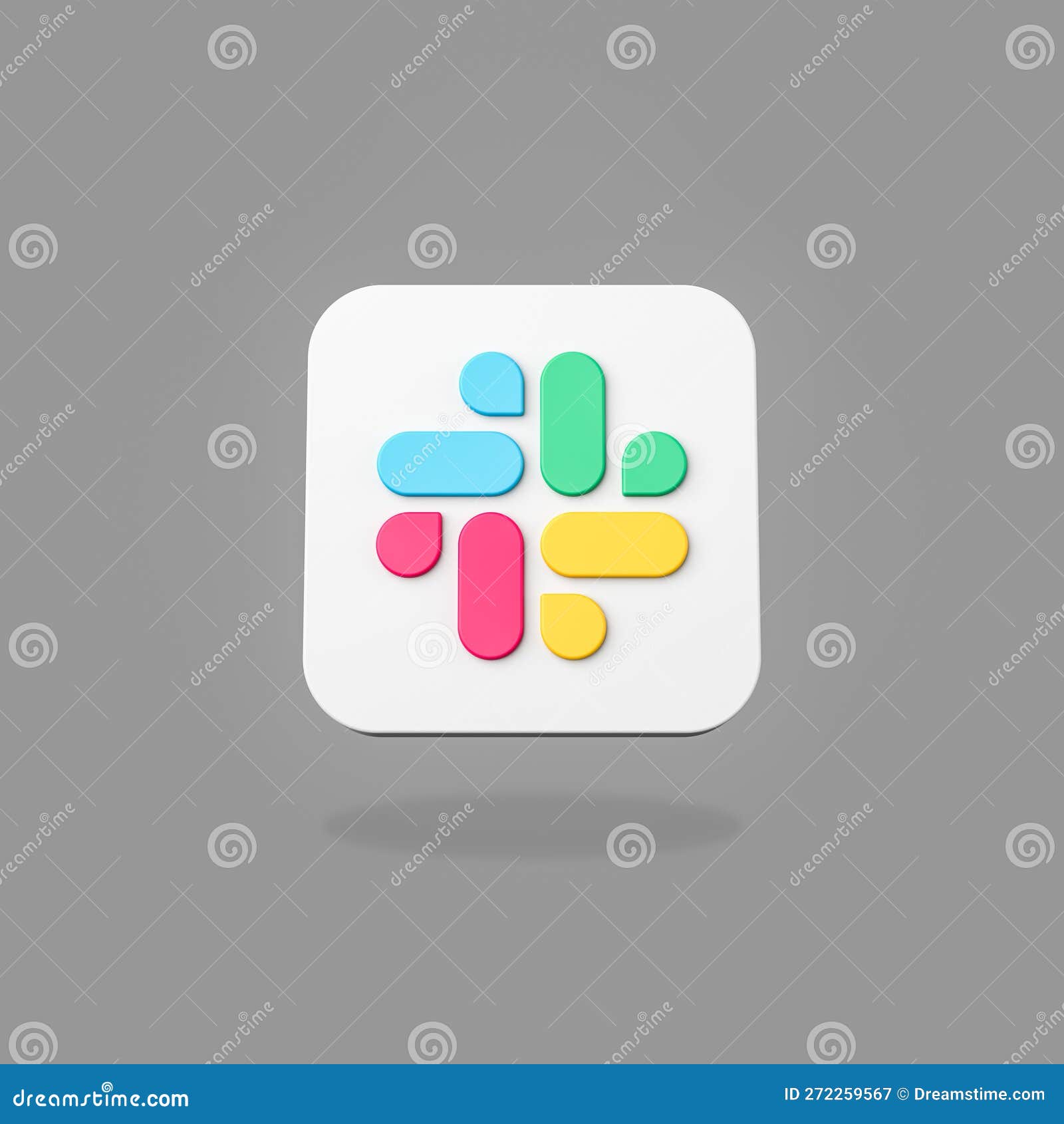 Slack App Icon on Flat Gray Background Editorial Photography ...
