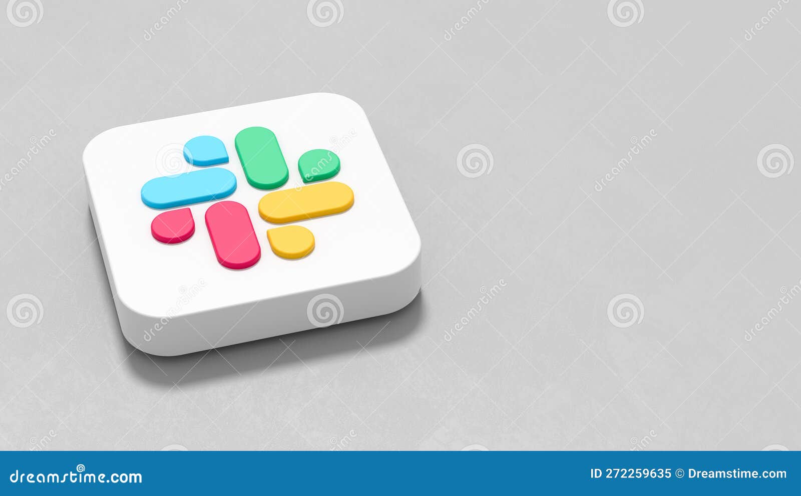Slack App Icon on Gray Background with Copy Space Editorial Image ...