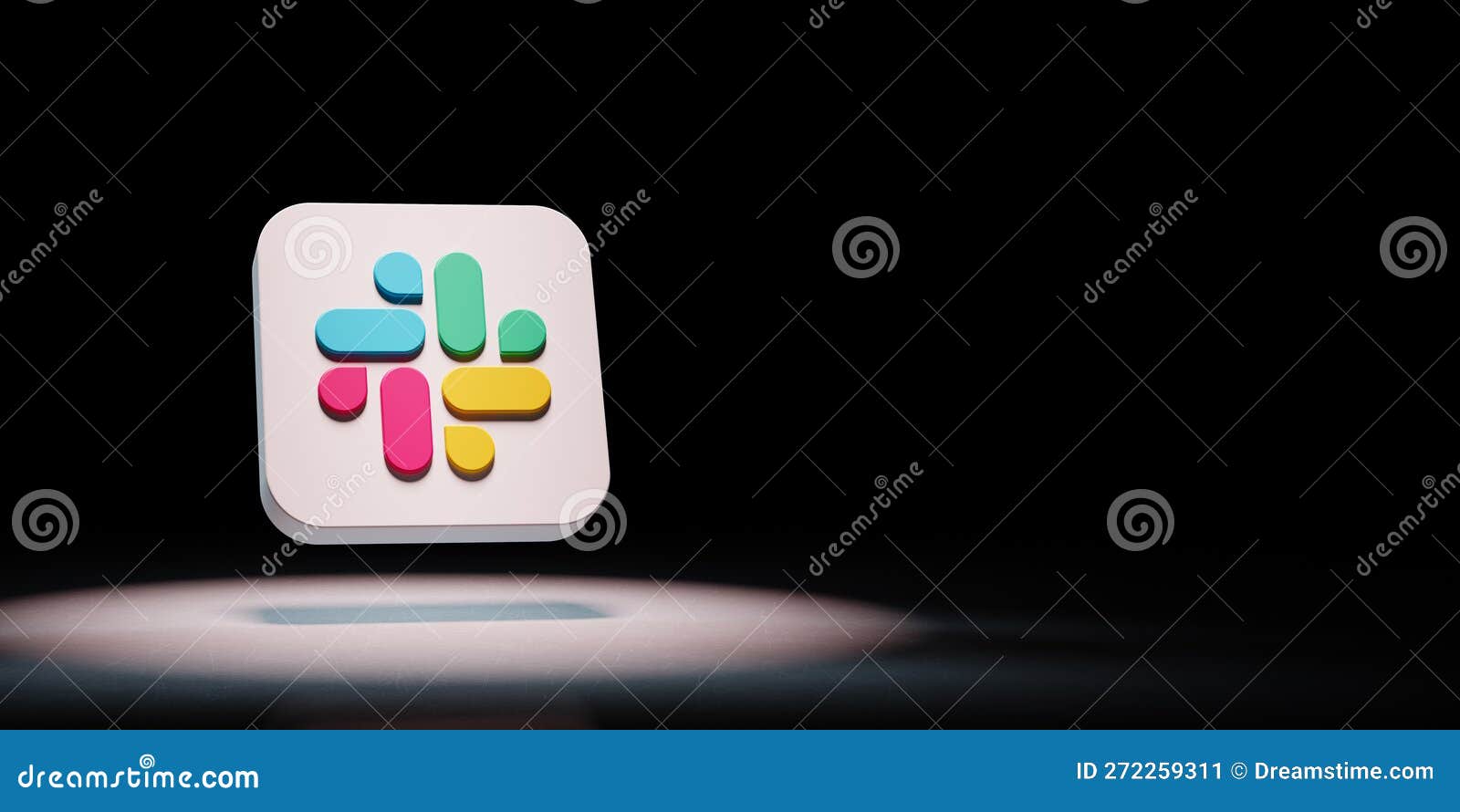 Slack App Icon Spotlighted on Black Background Editorial Photo ...
