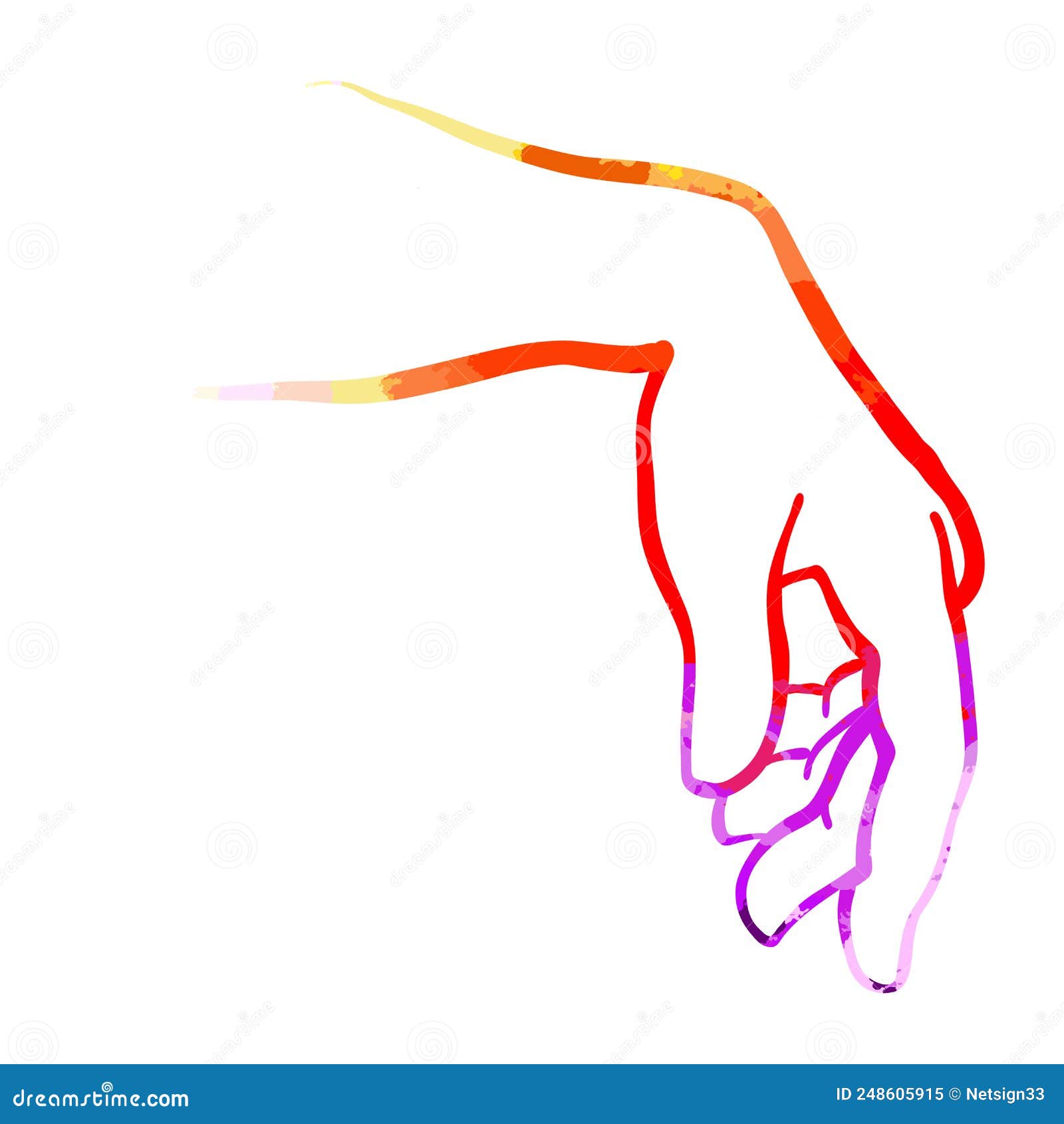 Slack Gesture Colourful Art Stock Vector - Illustration of drawing ...