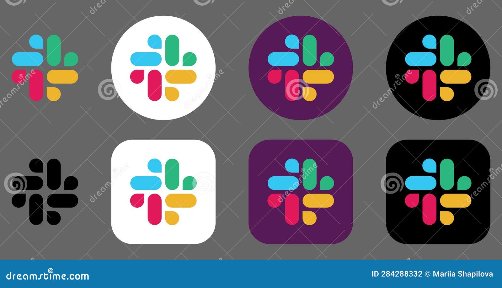 Slack App Icon Spotlighted On Black Background Editorial Photo ...