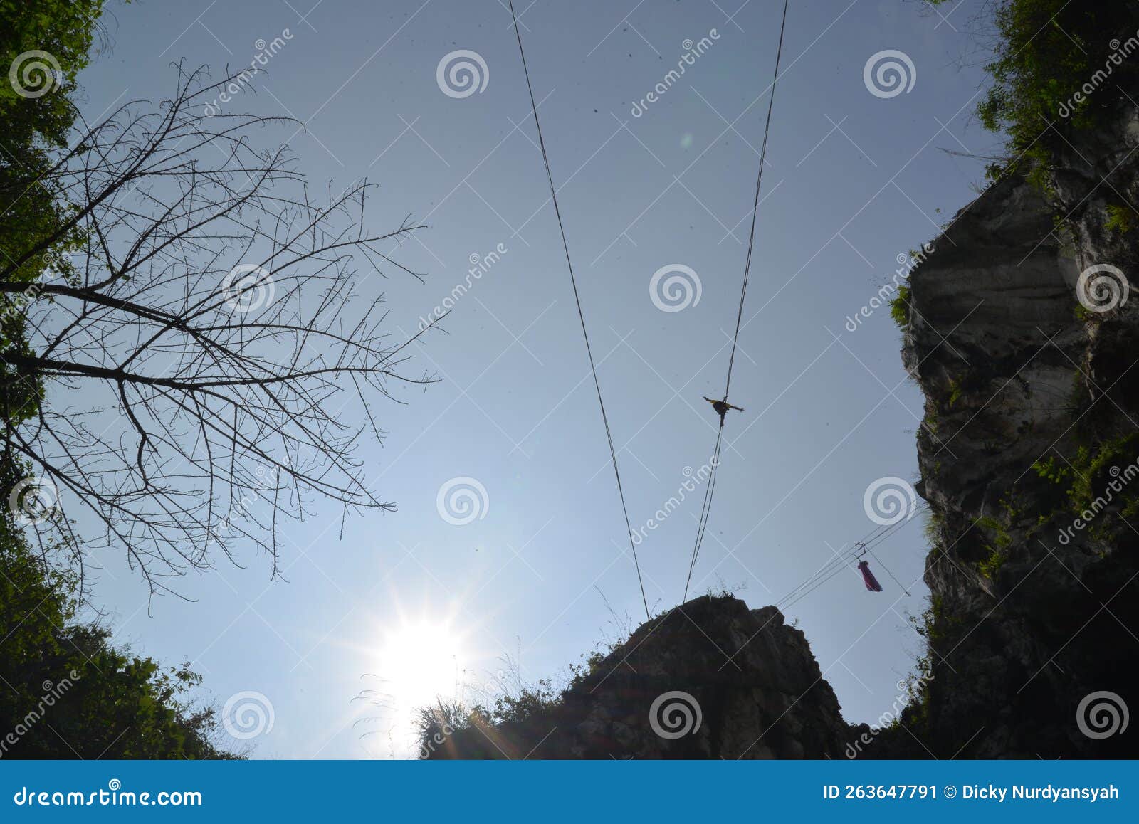 Slack line walkers stock image. Image of adrenaline - 263647791