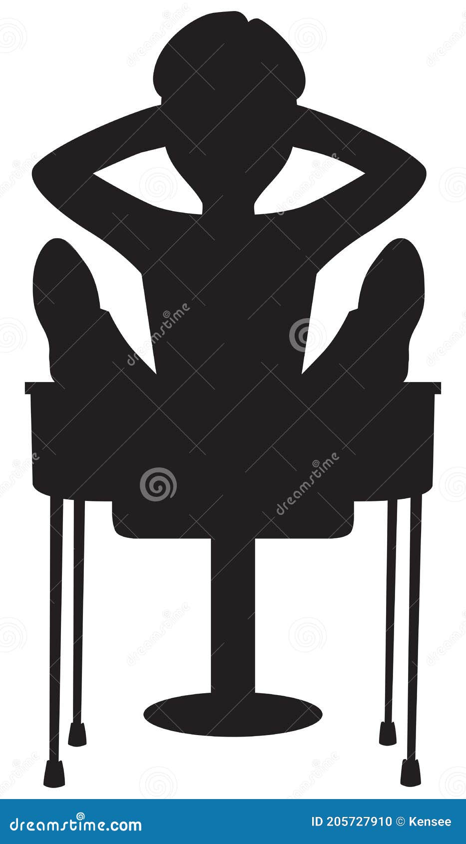 Student Slacker in Silhouette Stock Vector - Illustration of desk ...