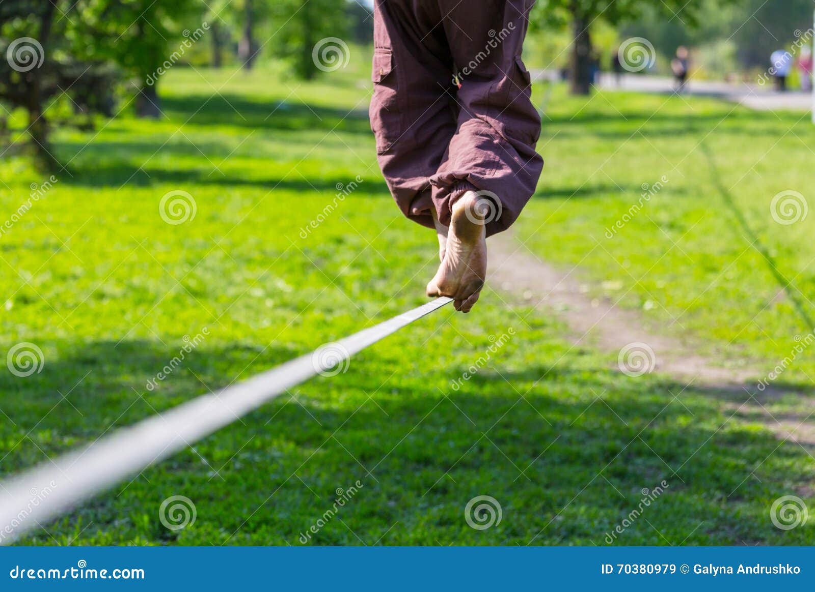 Slackline stock image. Image of performer, slackline - 70380979