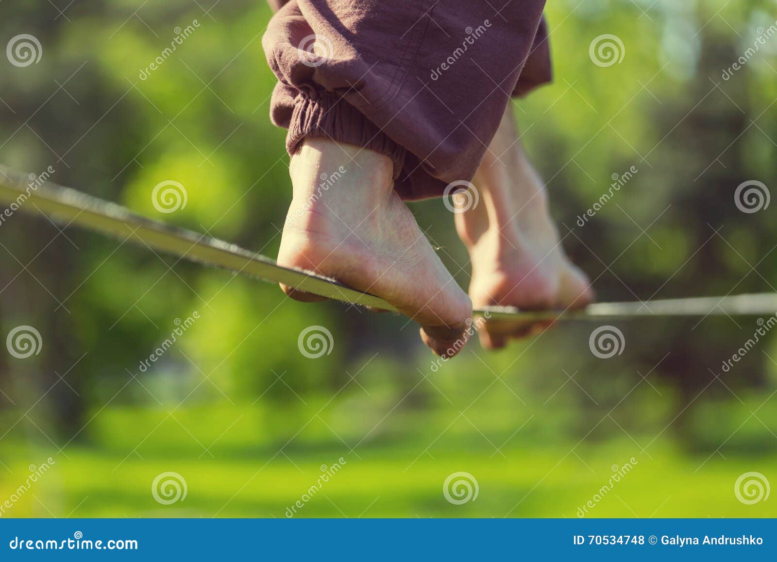 Slackline stock photo. Image of freestyle, person, fitness - 70534748